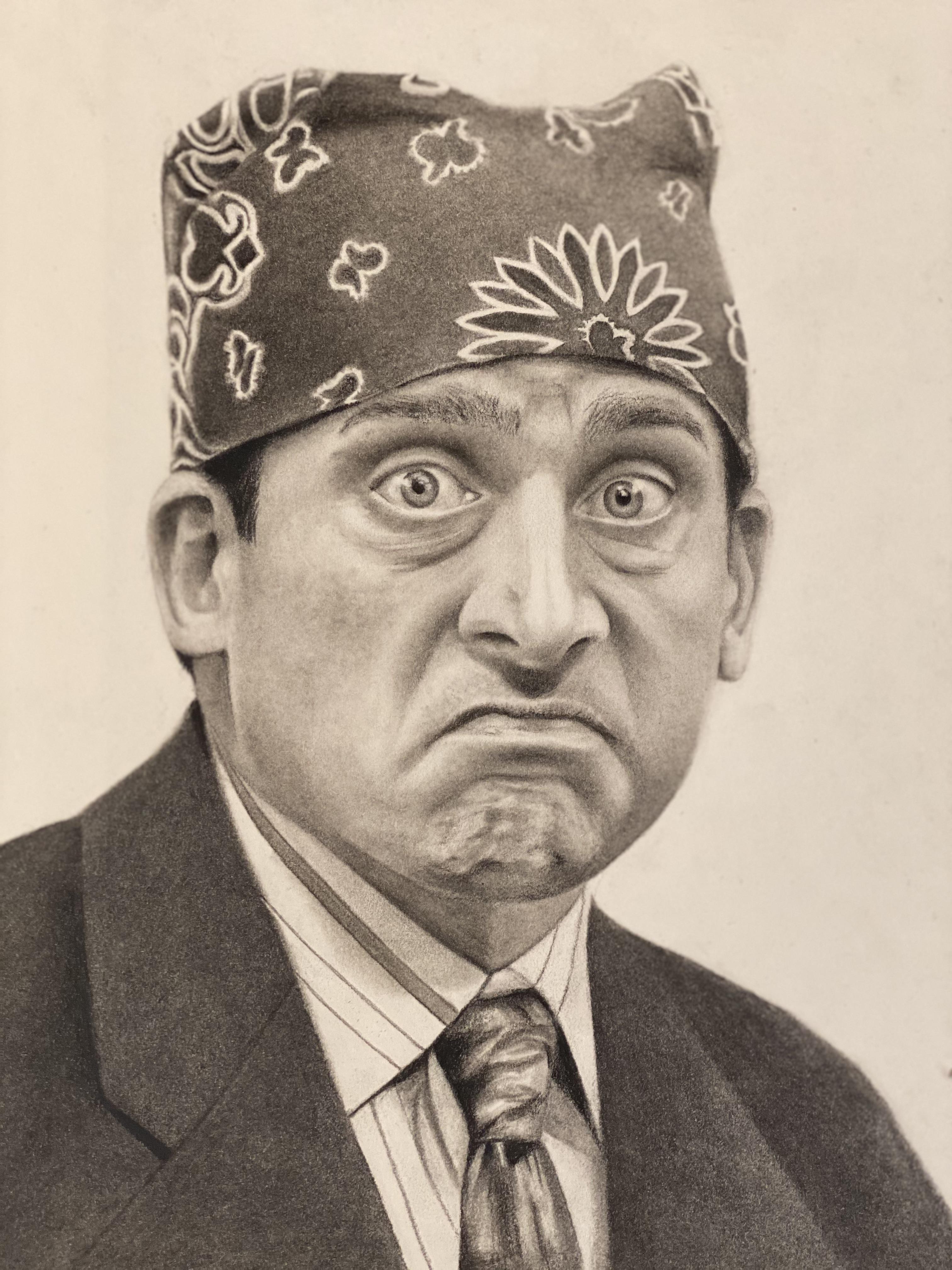 Prison Mike, Charcoal on white paper. | Scrolller