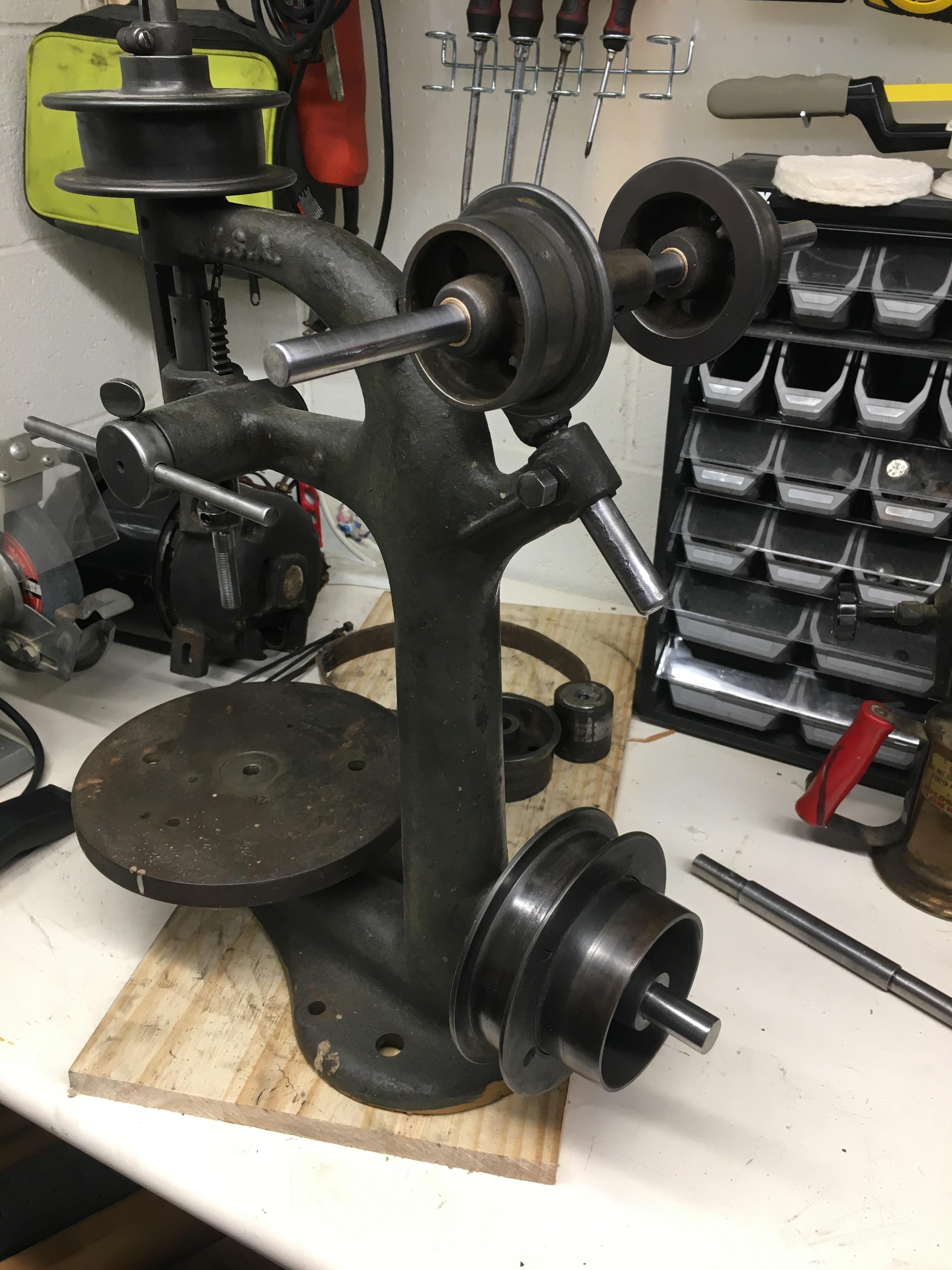 Progress being made restoring my 1904(ish) camelback drill press. | Scrolller