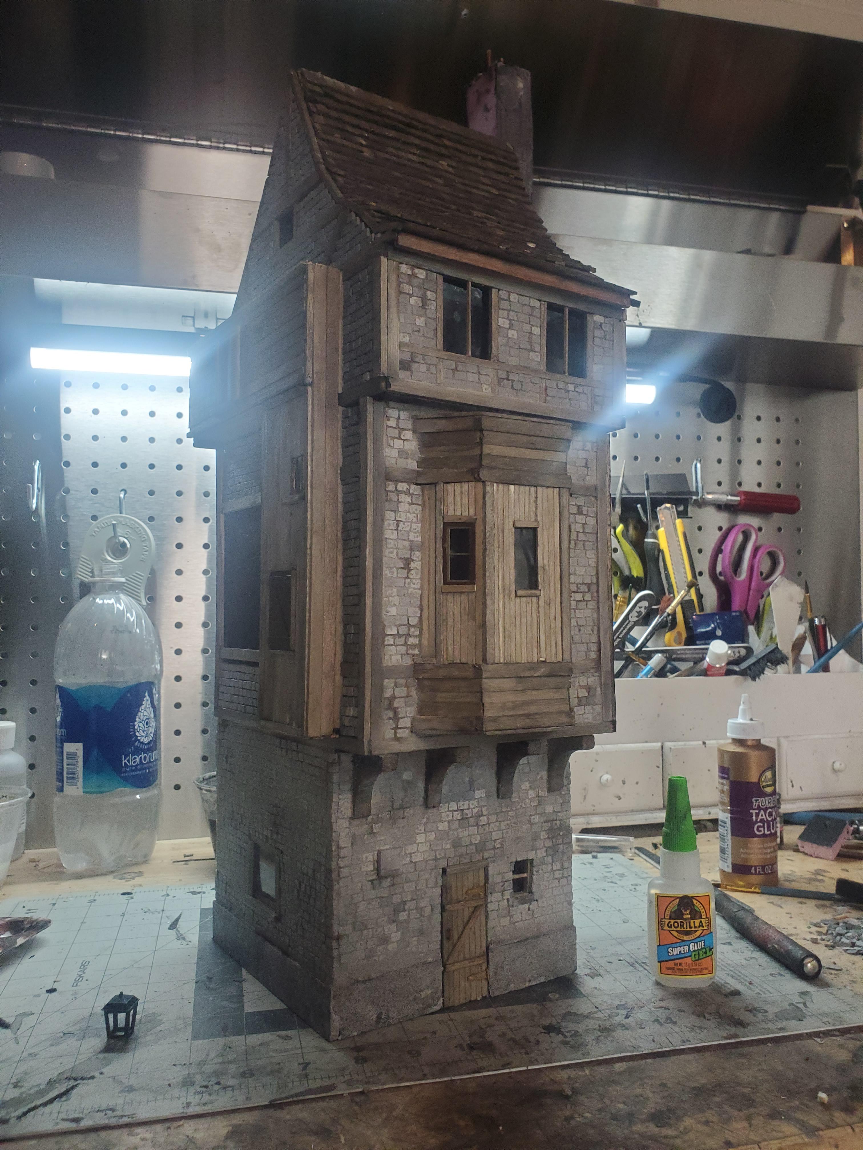 Progress on my 1:35 scale building. All scratch built | Scrolller