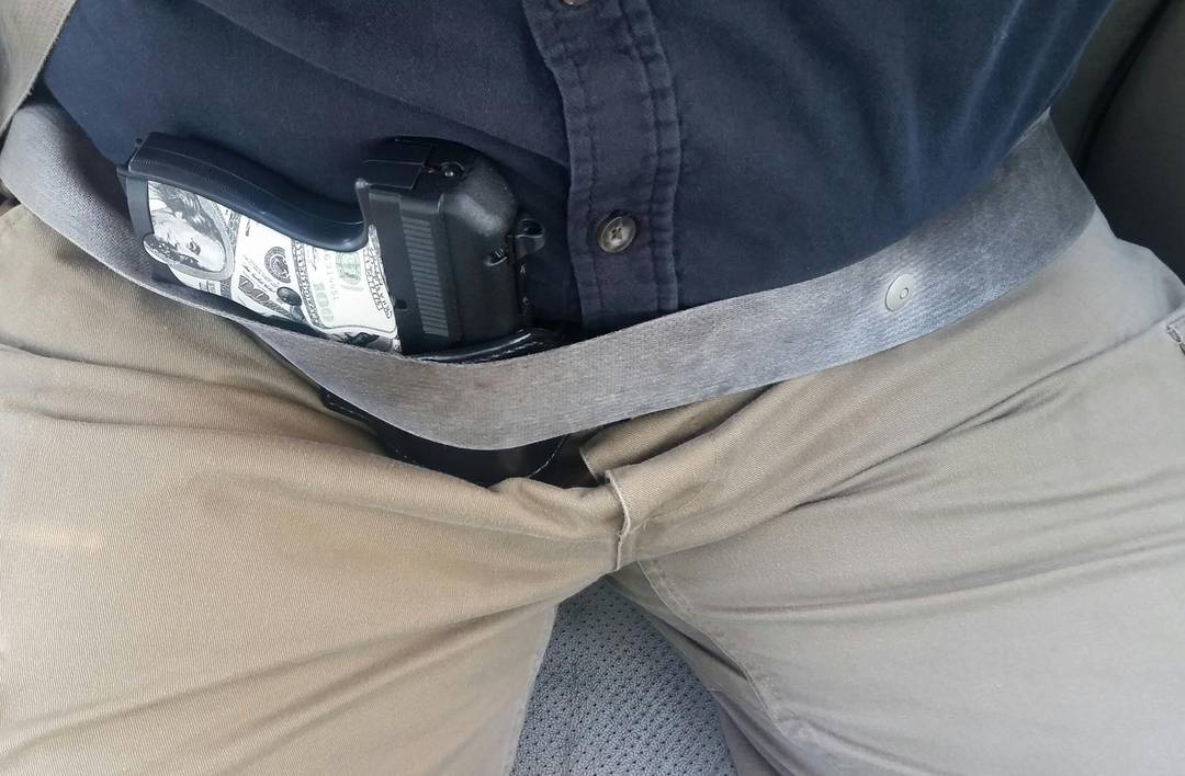 PSA: Wear your seatbelt in the normal position, even if it's over your appendix carry gun ...