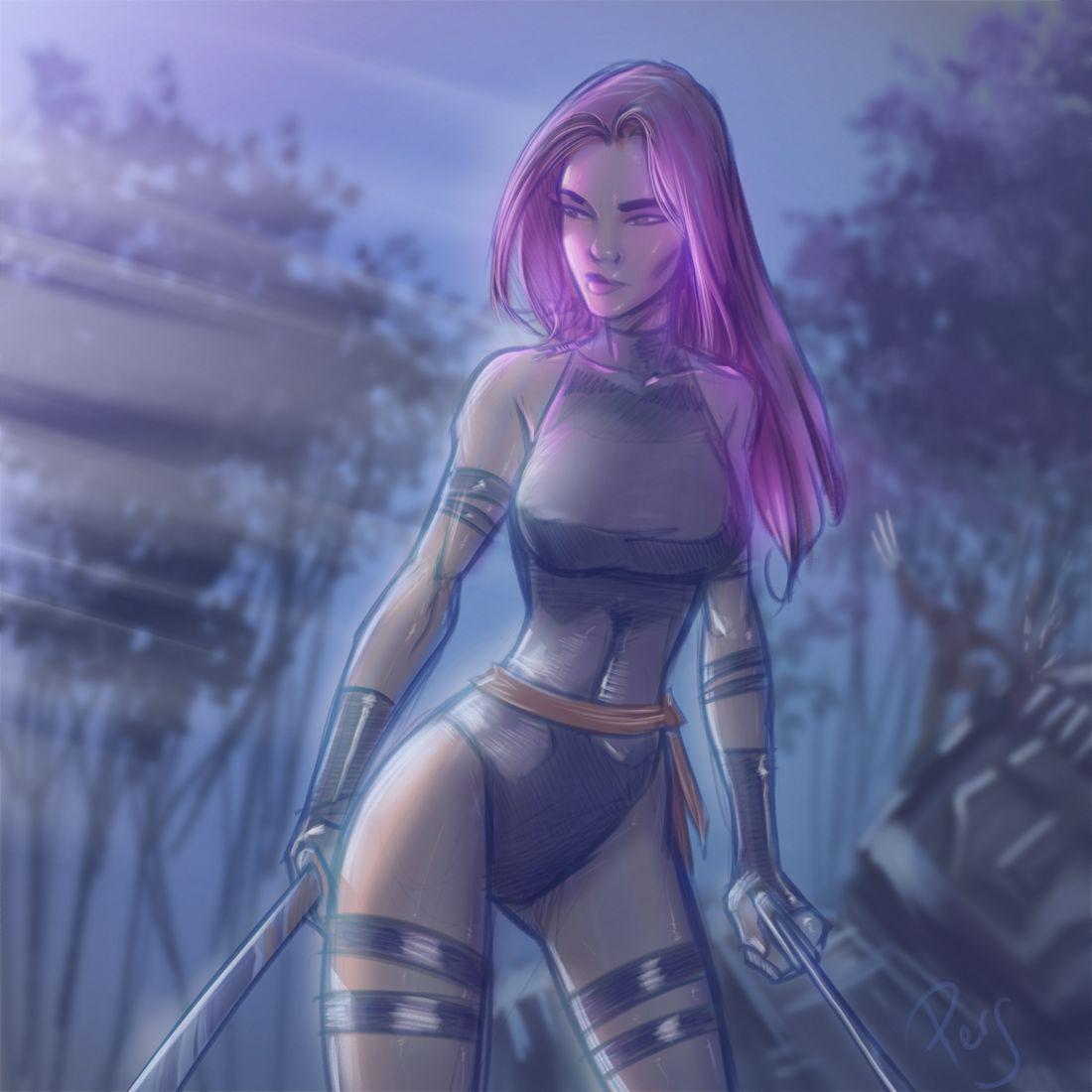 Psylocke fanart (with special guest appearance) :) | Scrolller