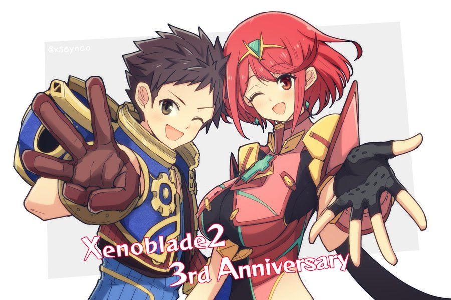 Pyra and Rex celebrating the 3rd anniversary | Scrolller