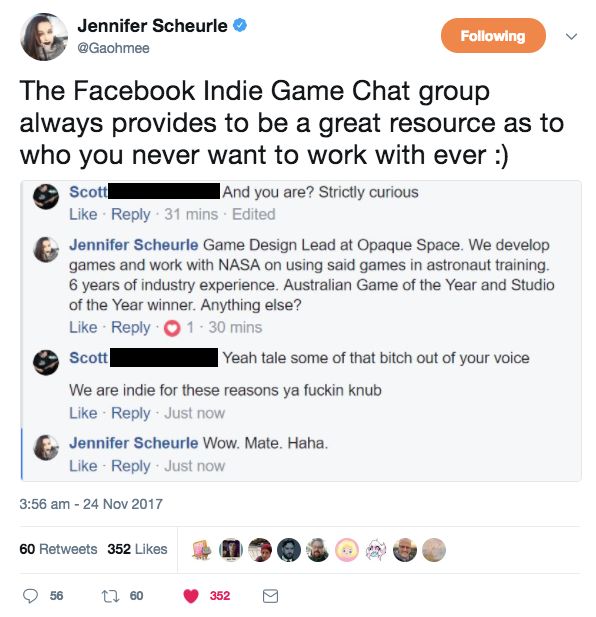 Quality Discussion in Facebook Gamedev groups: Asking someone to prove their gamedev cred and ...