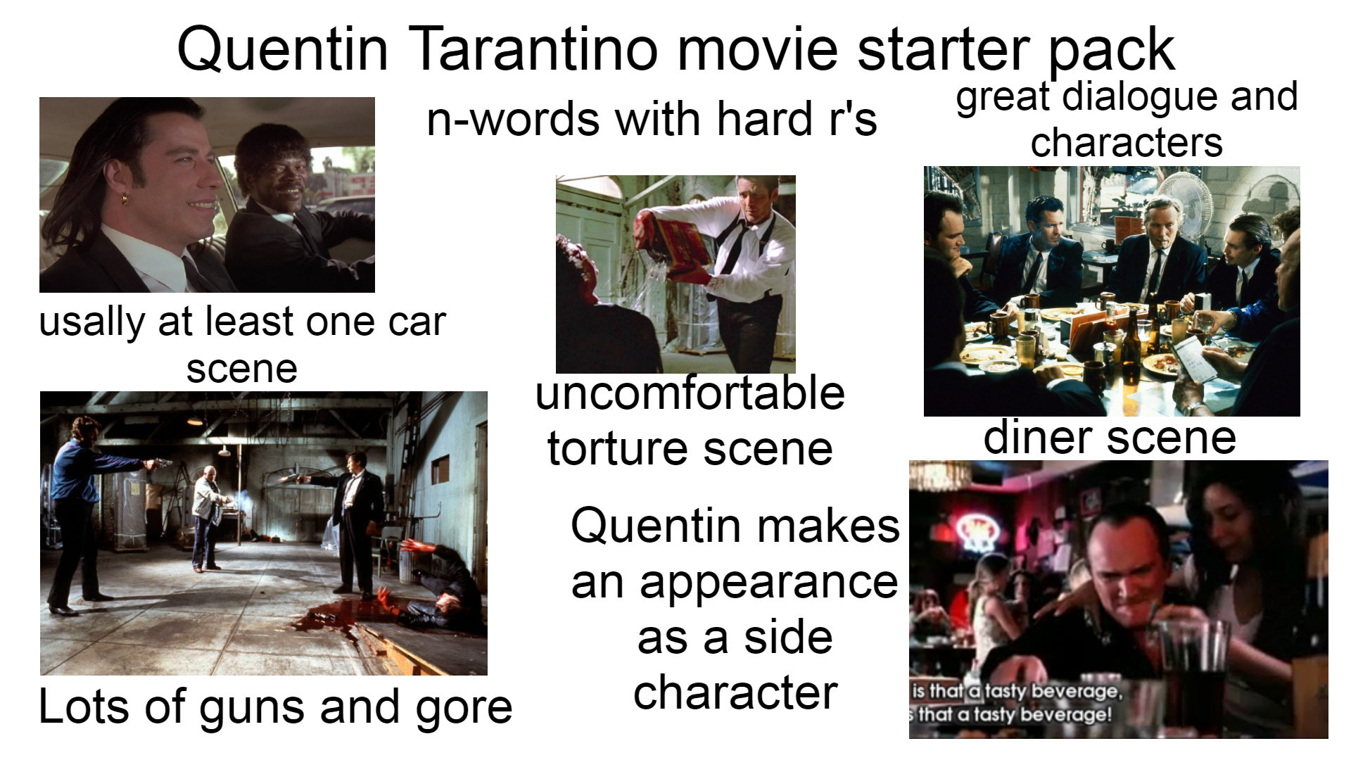 Quentin Tarantino movie starter pack | Scrolller