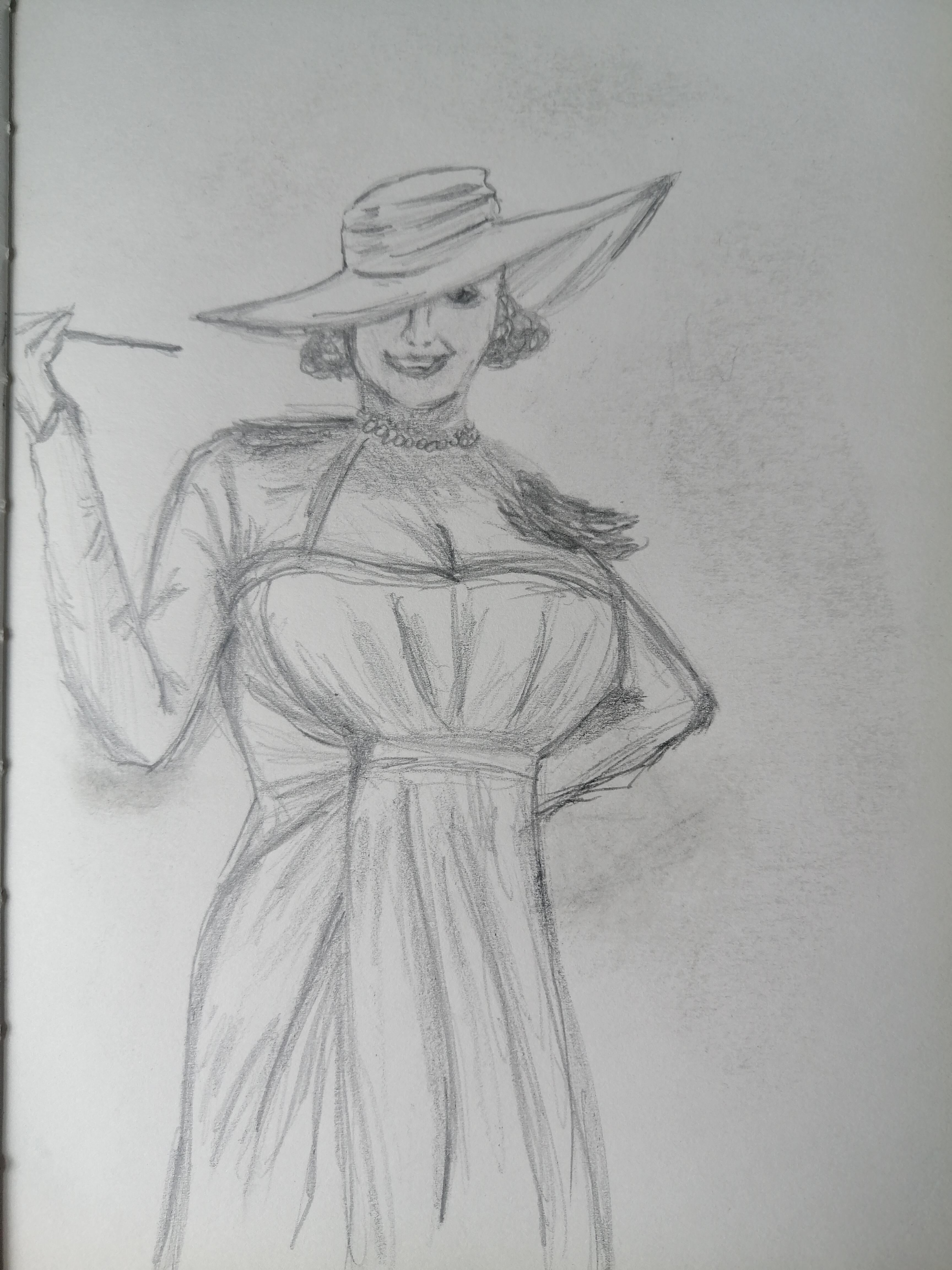 Quick Lady Dimitrescu sketch | Scrolller