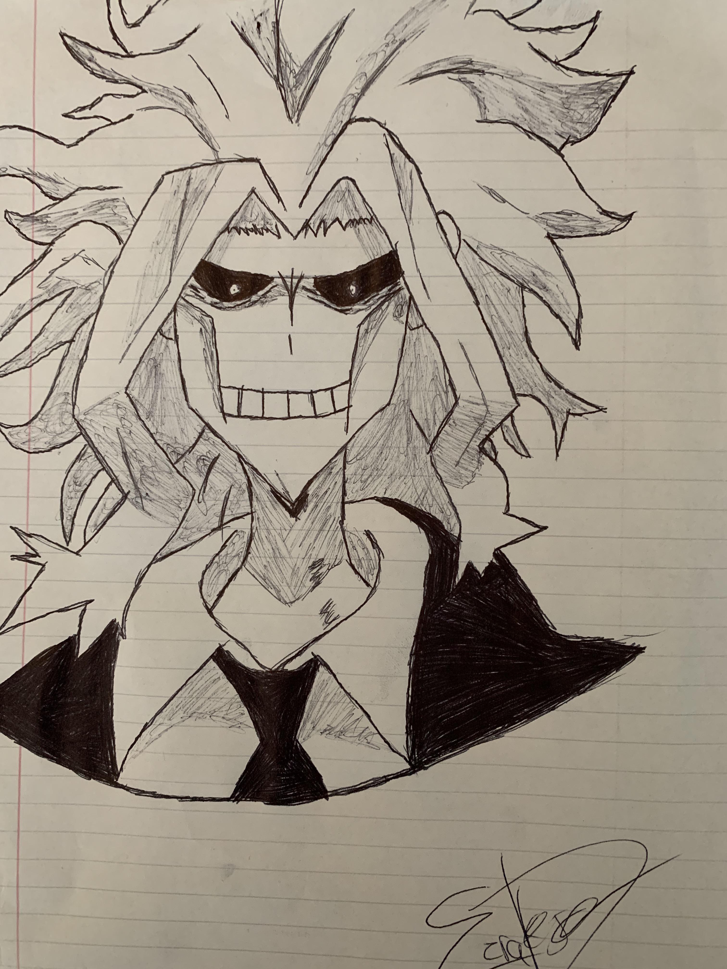 Quick pen sketch of All Might :) | Scrolller