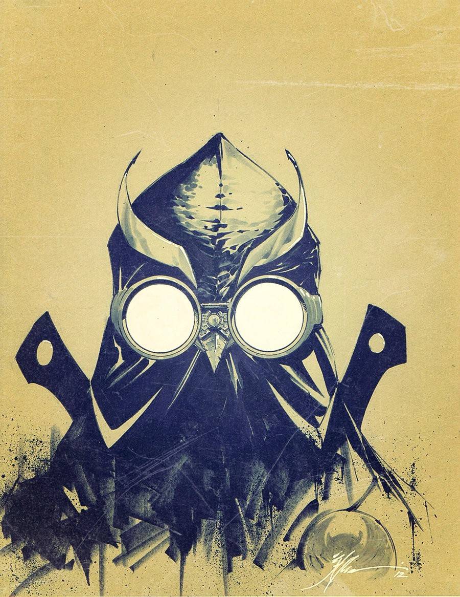 [R] Batman Villain "The Talon" Stencil | Scrolller