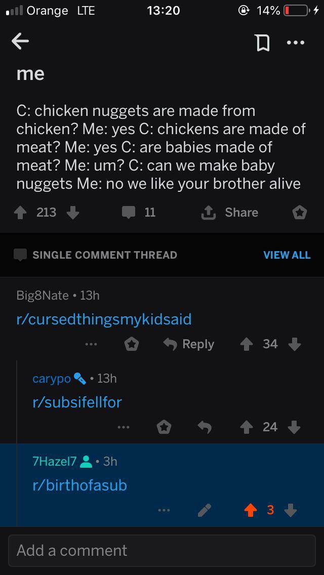 r/cursedthingsmykidsaid is born! | Scrolller