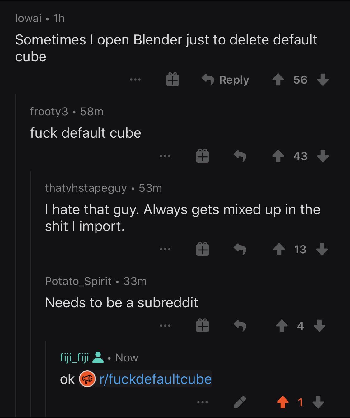 r/fuckdefaultcube | Scrolller