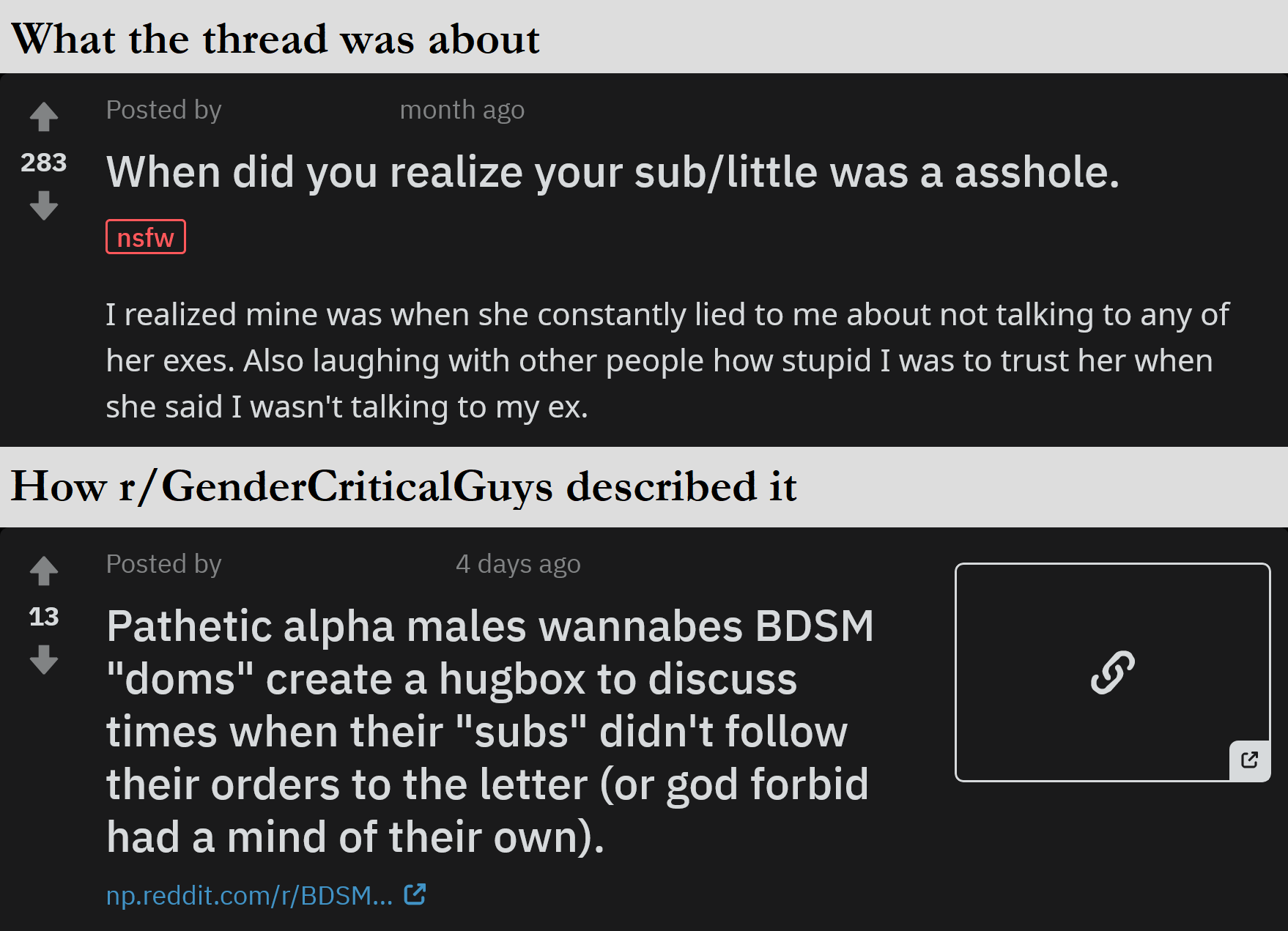 r/GenderCriticalGuys are lying scum | Scrolller