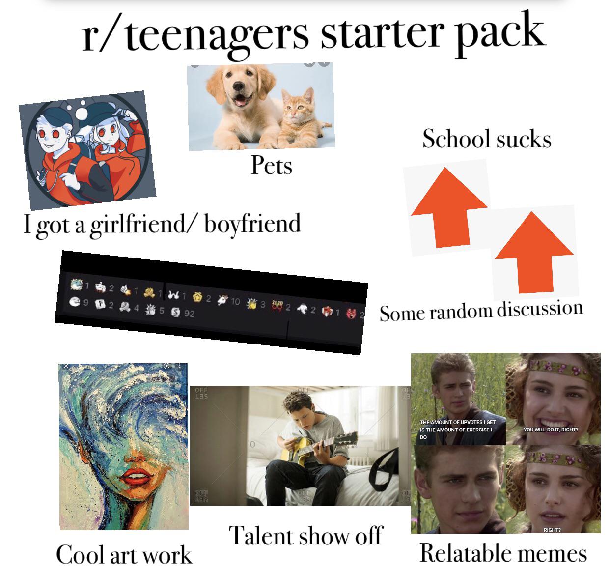 r/teenagers starter pack | Scrolller