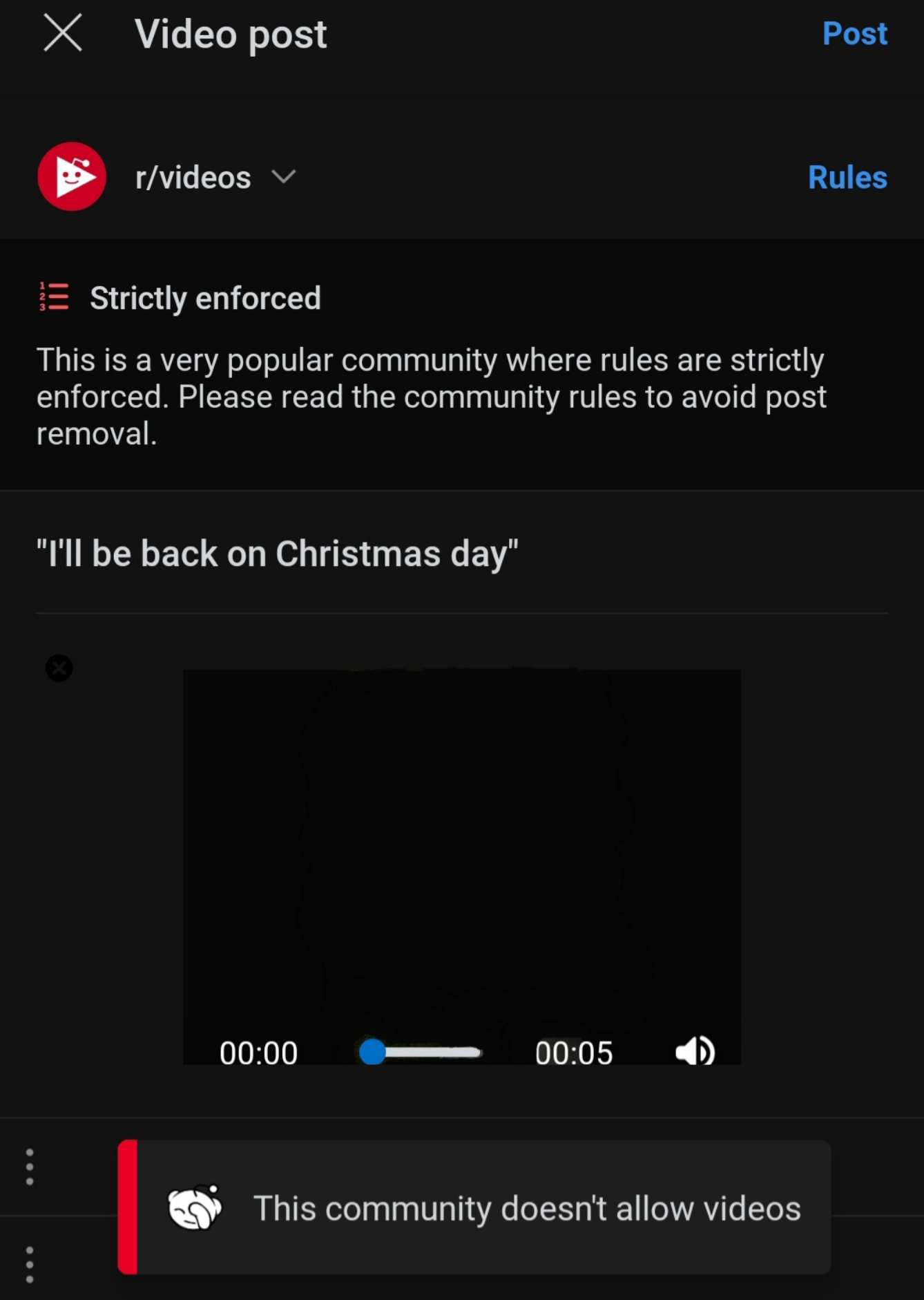 R/videos doesn't allow videos?!? | Scrolller