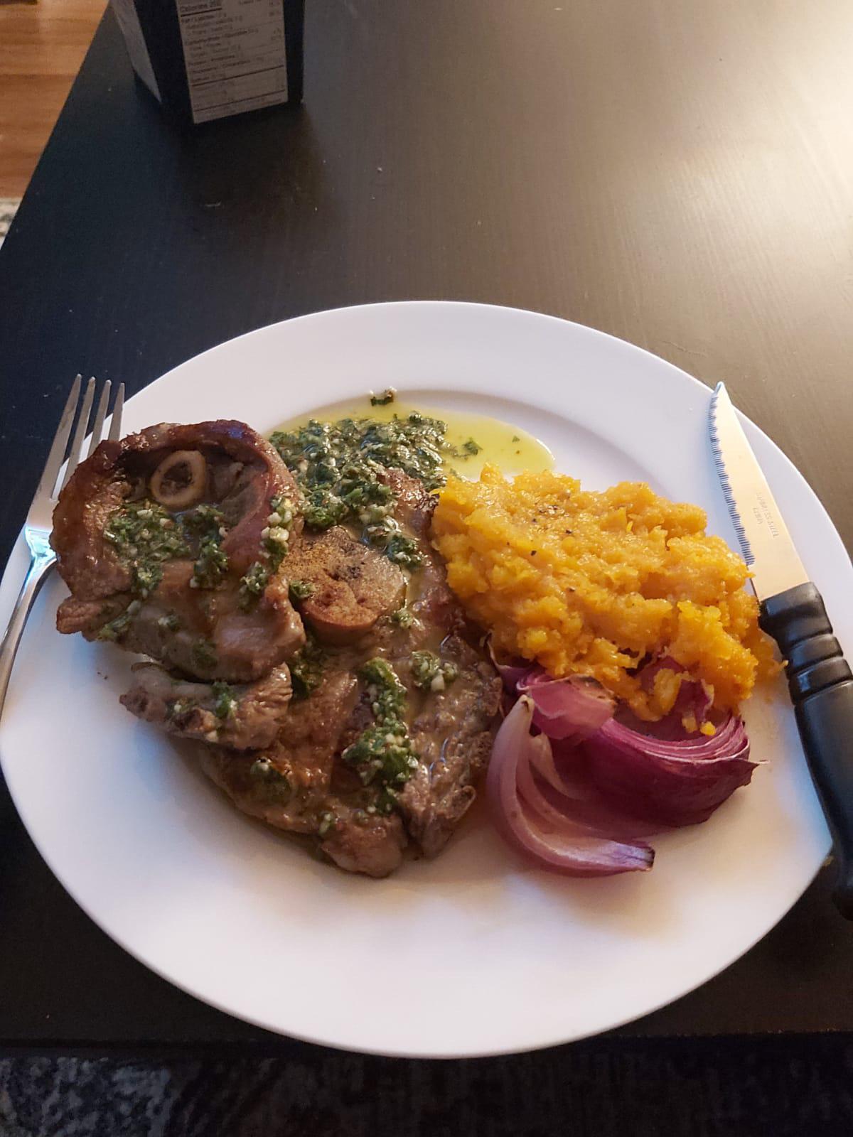 R1D1- Lamb Chops with Chimicurri Sauce and Butternut Squash | Scrolller