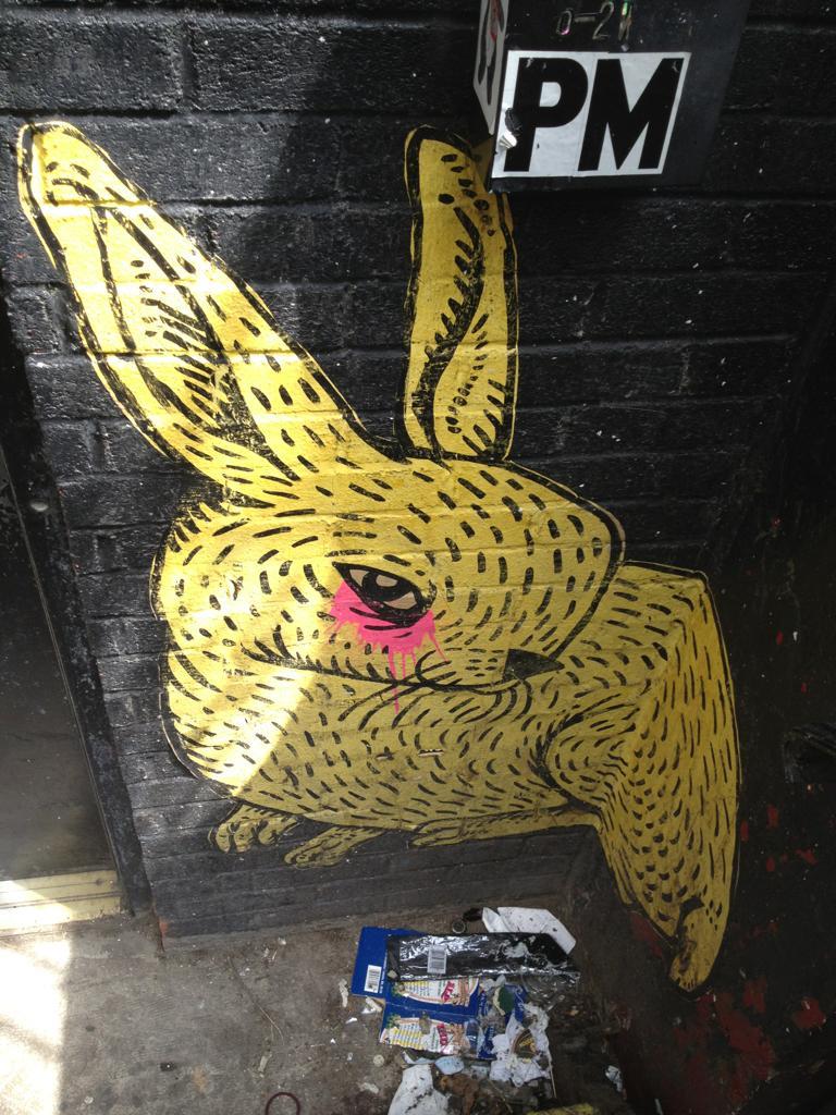 Rabbit in New York. Unknown artist. | Scrolller