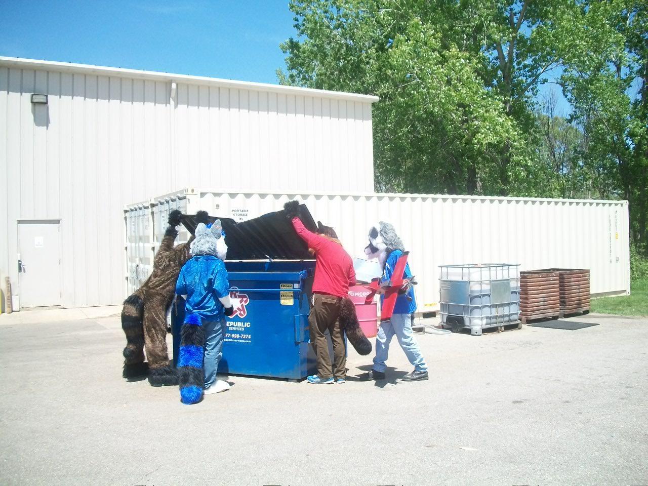 Raccoons swarm local dumpster | Scrolller