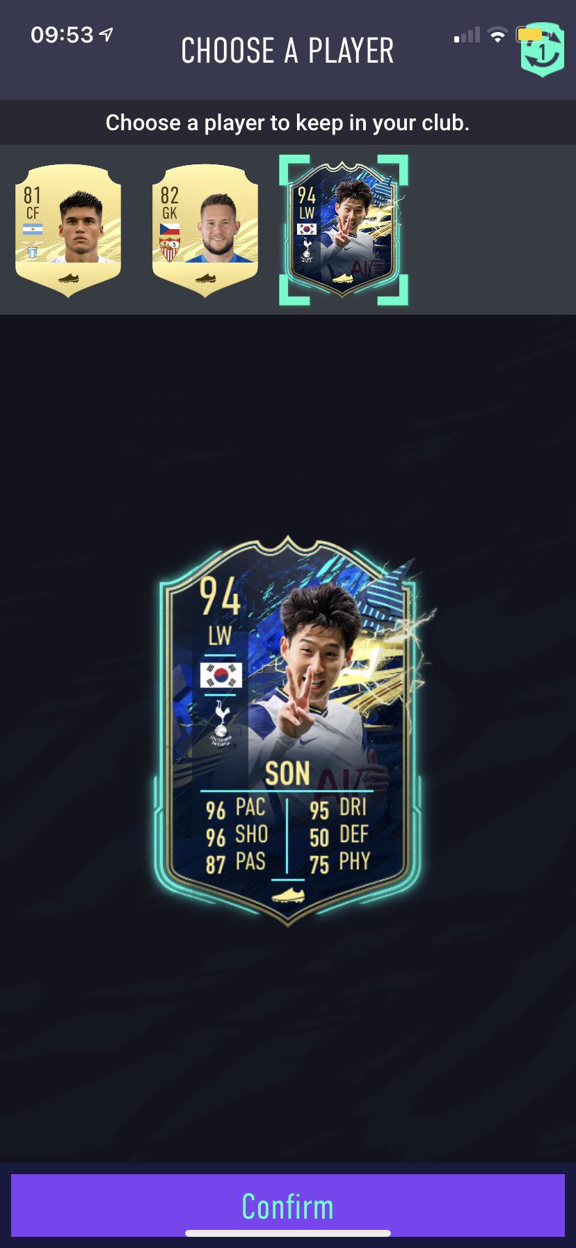 Rare player pick. Can’t believe my luck here 🤯(I also got Ndombele from the guaranteed last week ...