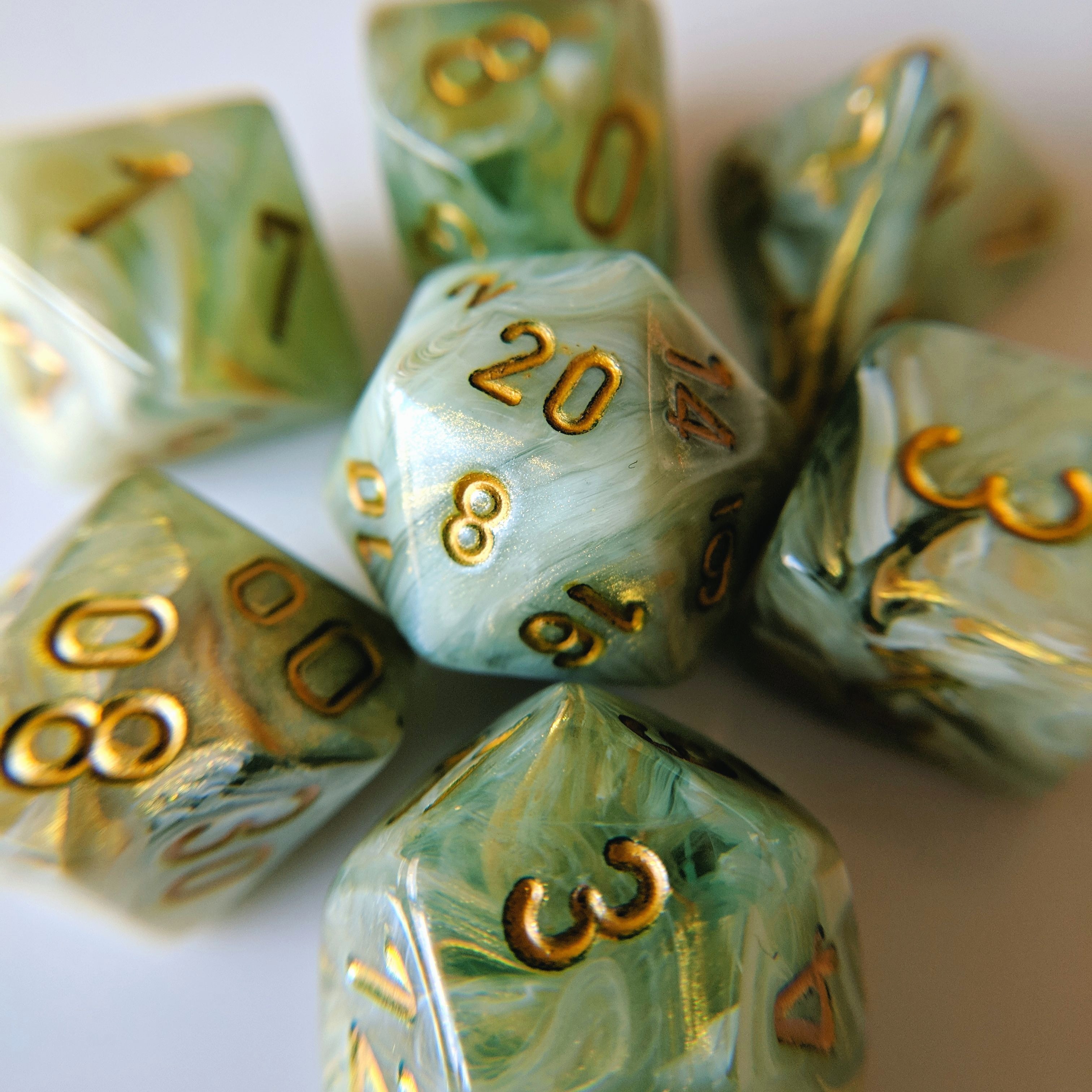 Re-Inked Chessex Green Marble | Scrolller