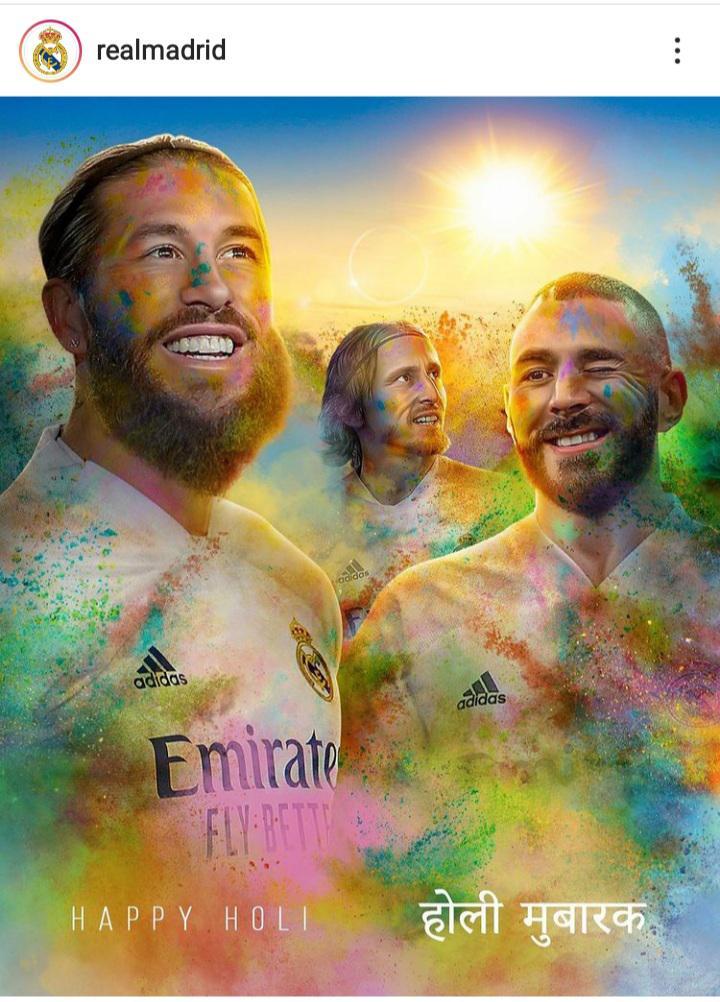 Real madrid FC on Instagram - Holi "Mubarak". | Scrolller
