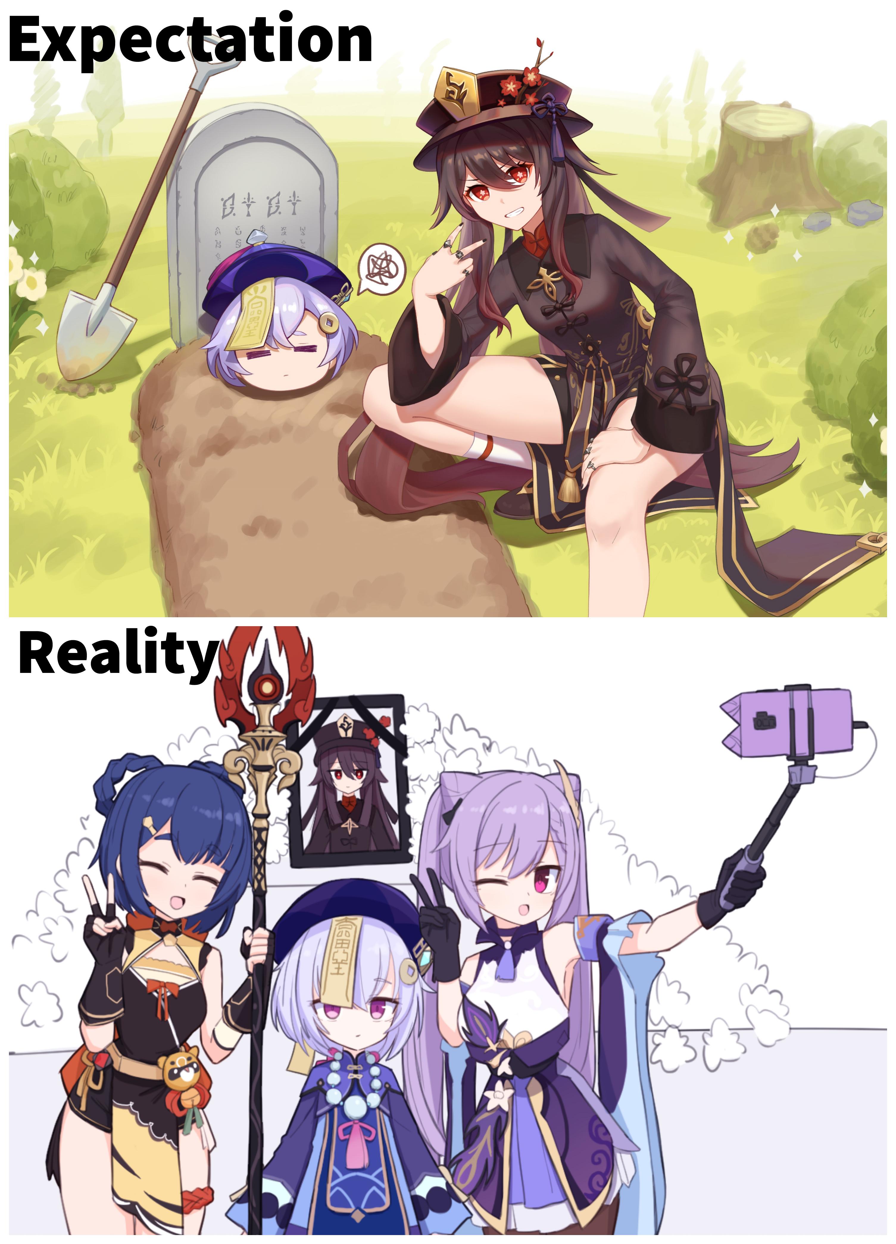 Discover more like Genshin_Memepact: Reality vs Expectation Qiqi & Hu Tao and Related Content ...