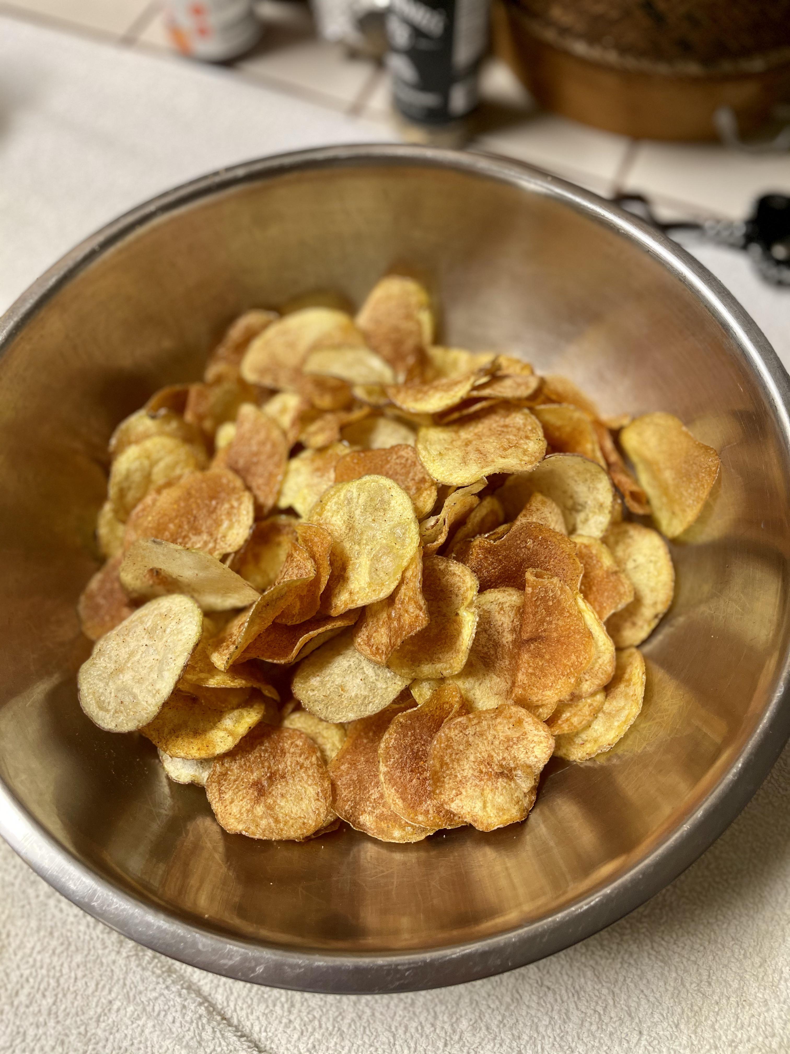 Red & Yukon gold potato chips with Tony Chachere’s seasoning | Scrolller