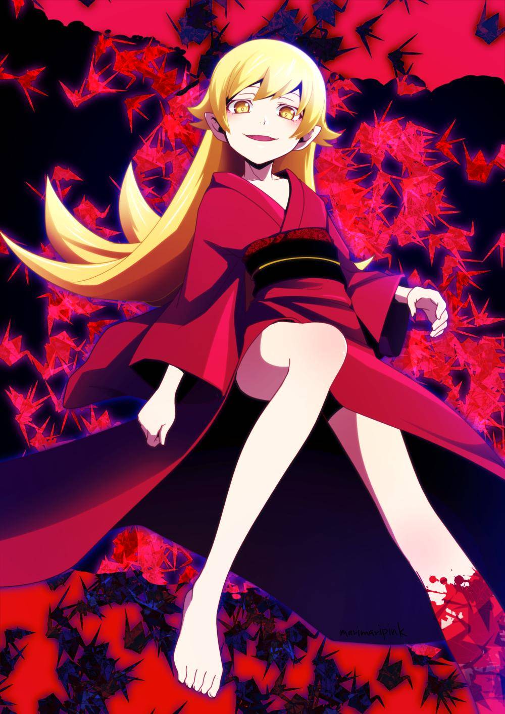 Red kimono Shinobu | Scrolller