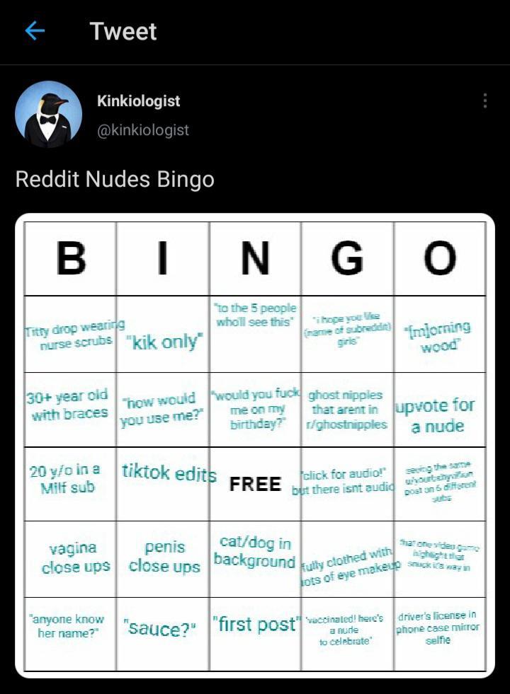 Reddit Nudes Bingo | Scrolller