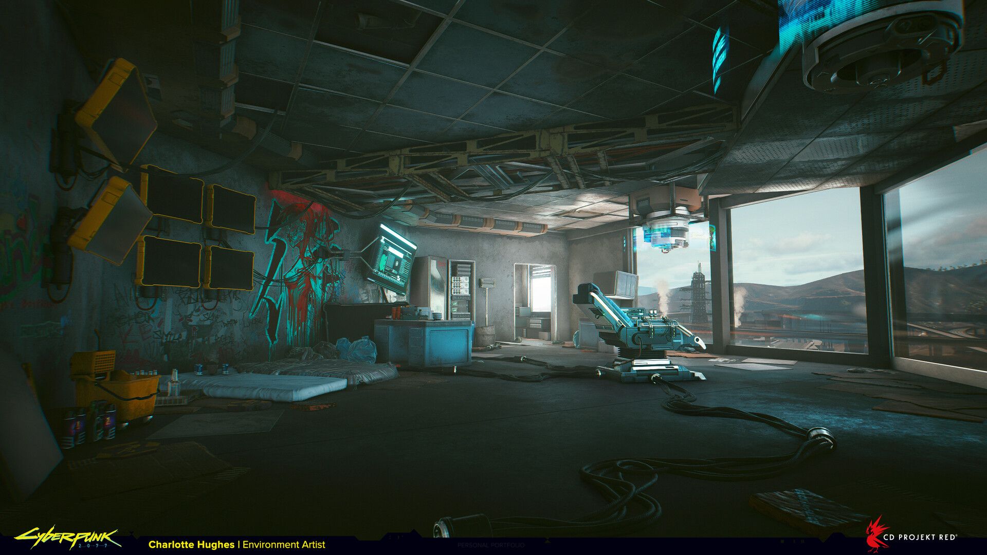 Regina Fixer Location (Cyberpunk 2077 concept art) by Charlotte Hughes | Scrolller