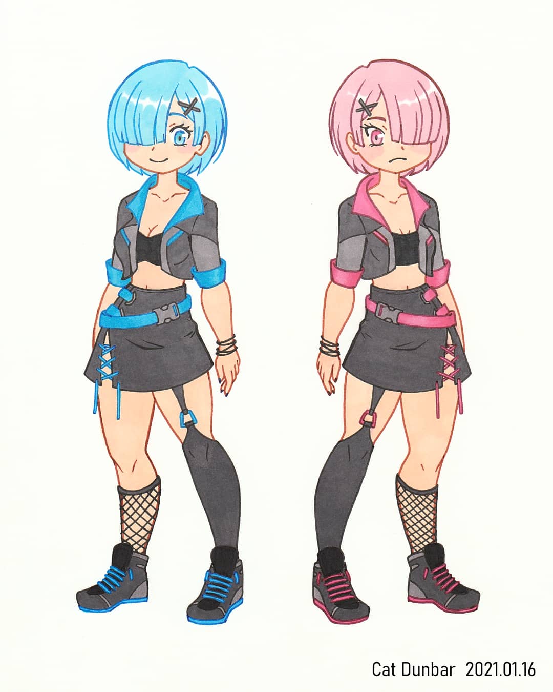 Rem and Ram // fanart by me | Scrolller