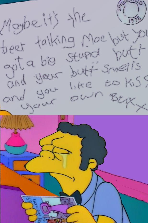 Remember Moe? Well now he's back! In post form! | Scrolller