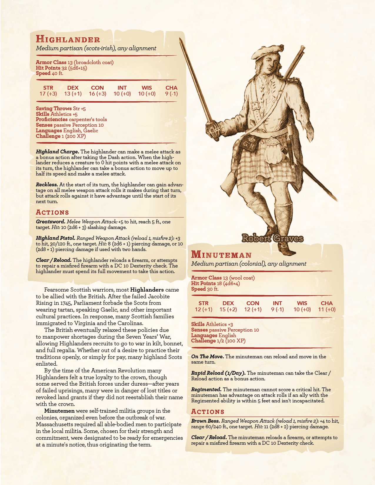 Revolutionary Partisans: Minuteman and Highlander | Scrolller