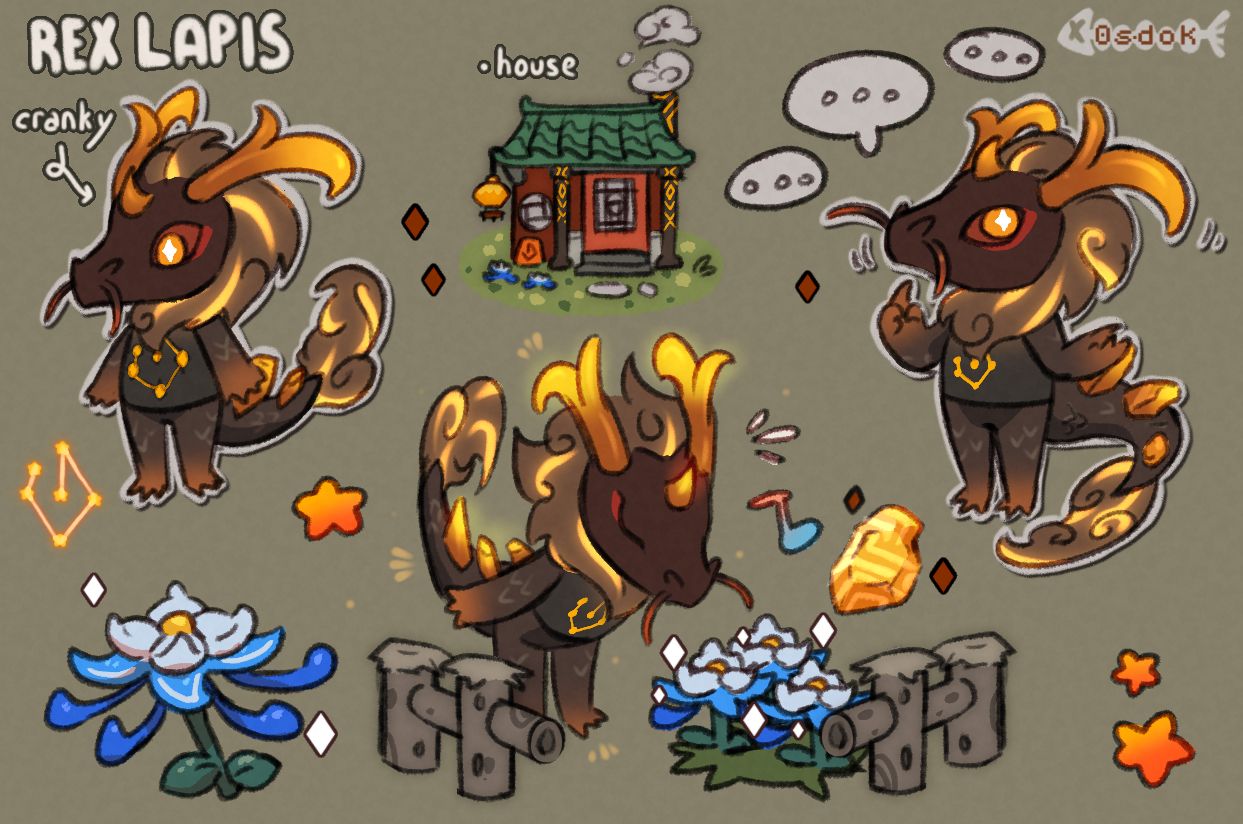 Rex Lapis as a retired dragon villager :] | Scrolller