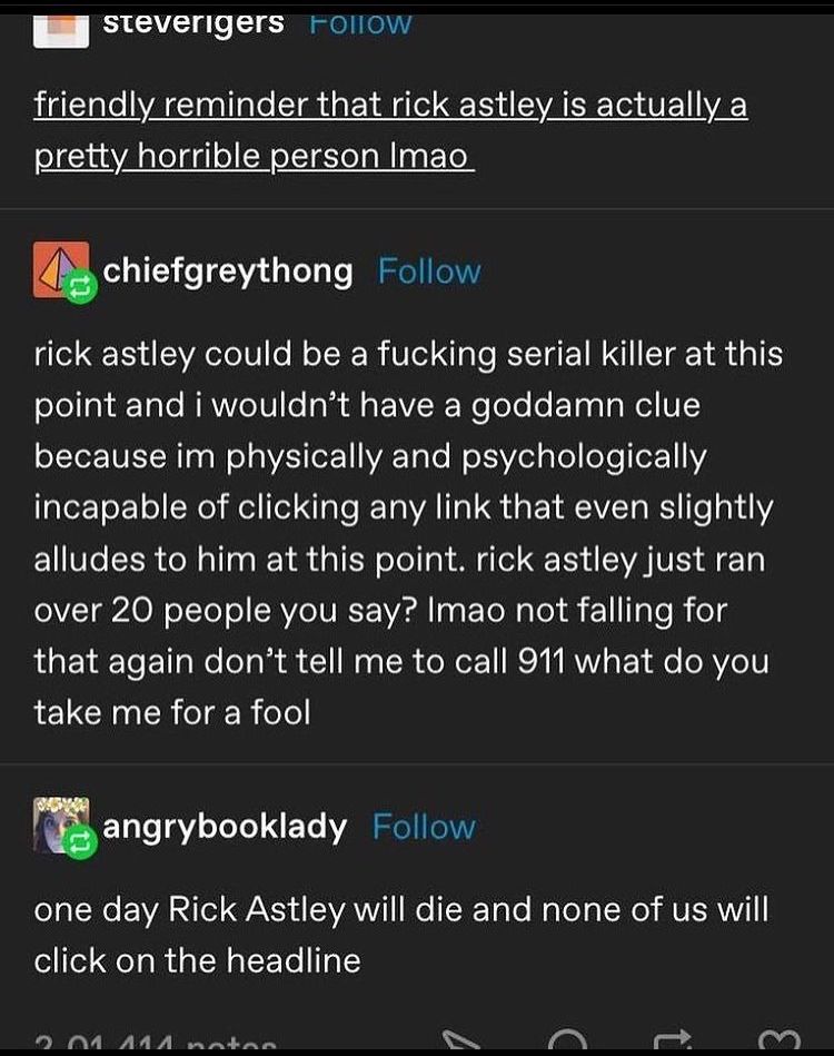 rick astley | Scrolller