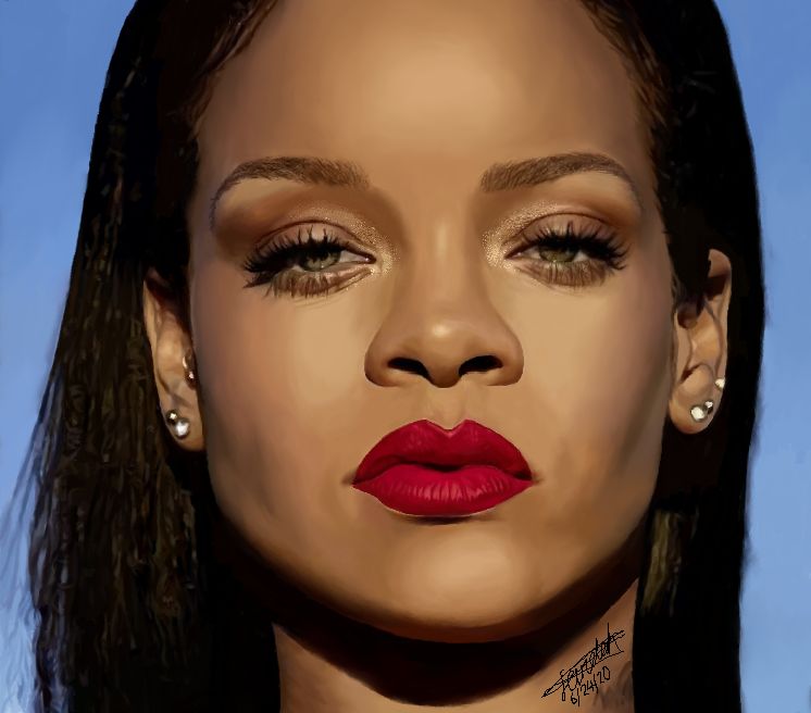 Rihanna, Me, Microsoft Paint, 2020 | Scrolller