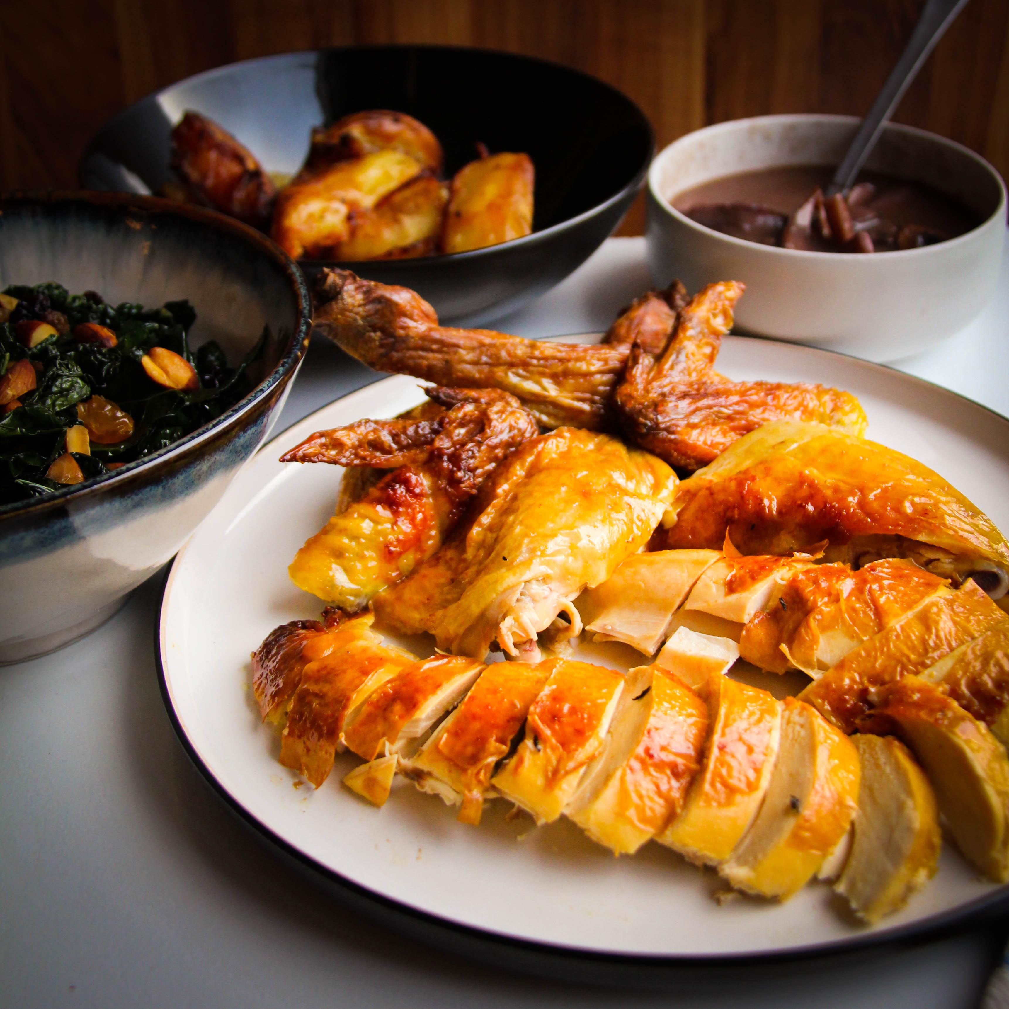 Roast Chicken Dinner – With Mushroom Gravy | Scrolller