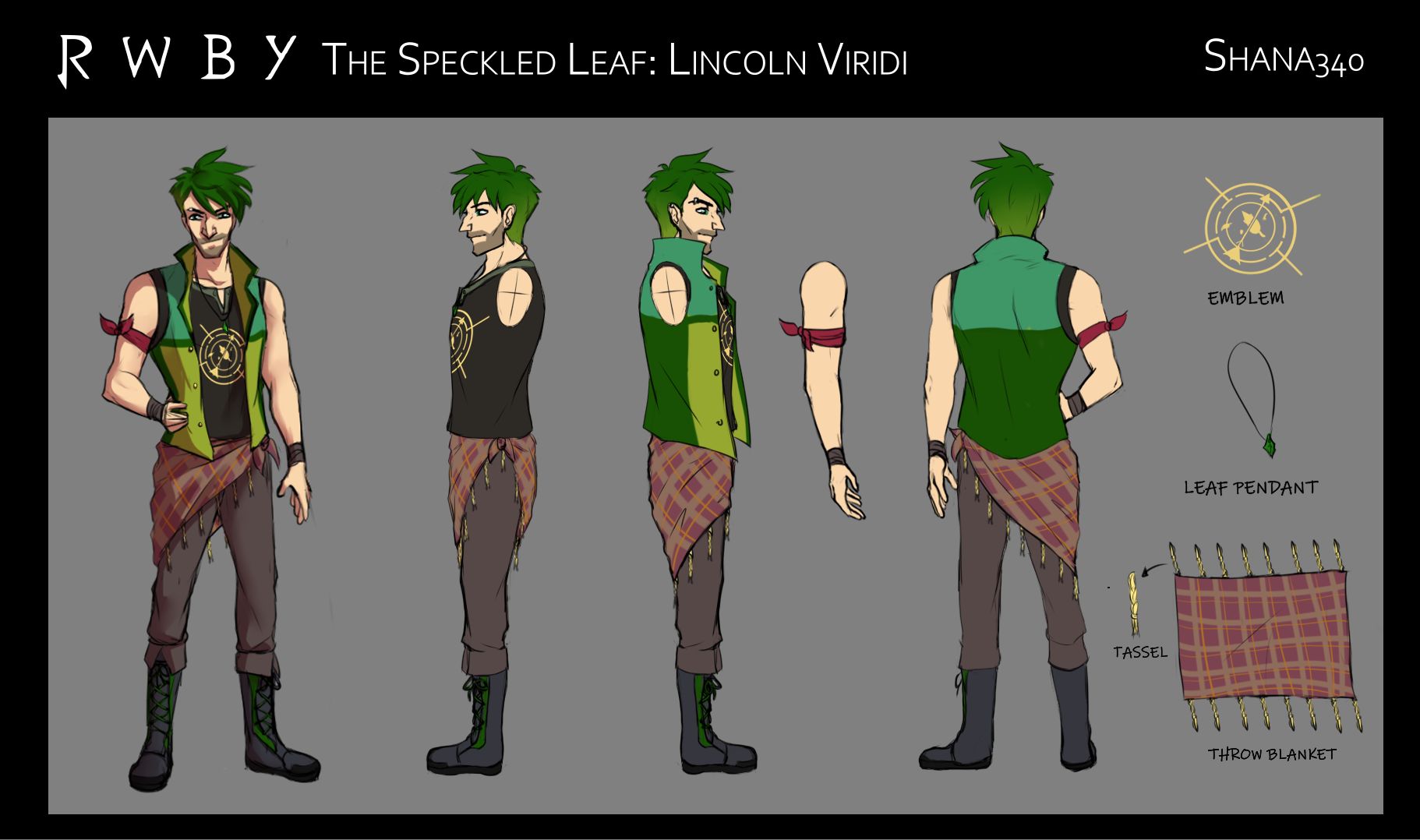 RWBY LINCOLN VIRIDI CHARACTER SHEET [SHANA340] | Scrolller