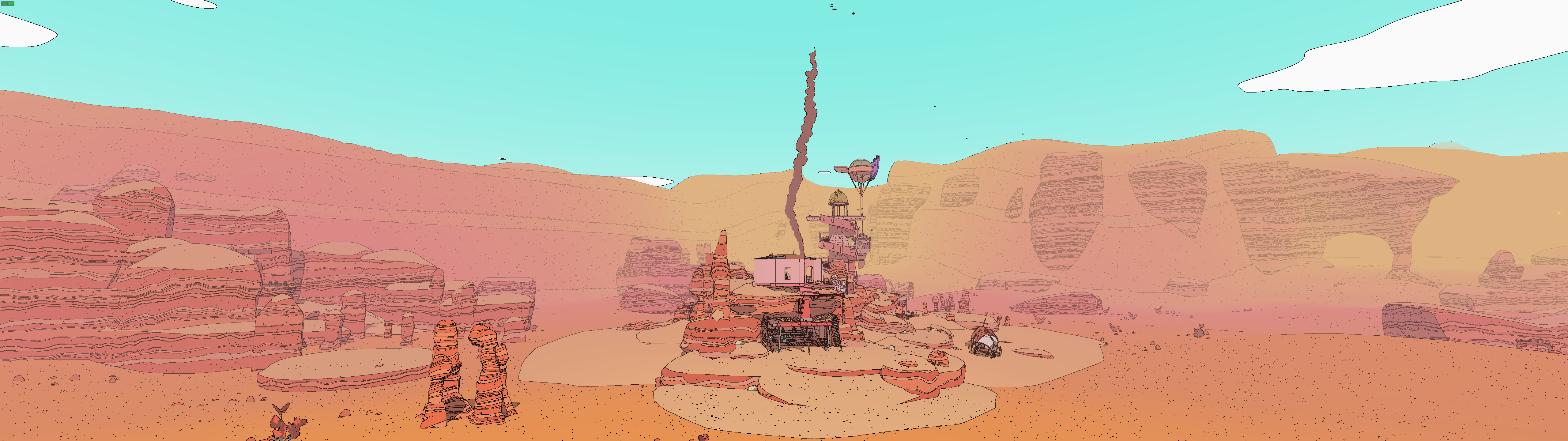 Sable PC game demo ending screen, 5120x1440 | Scrolller