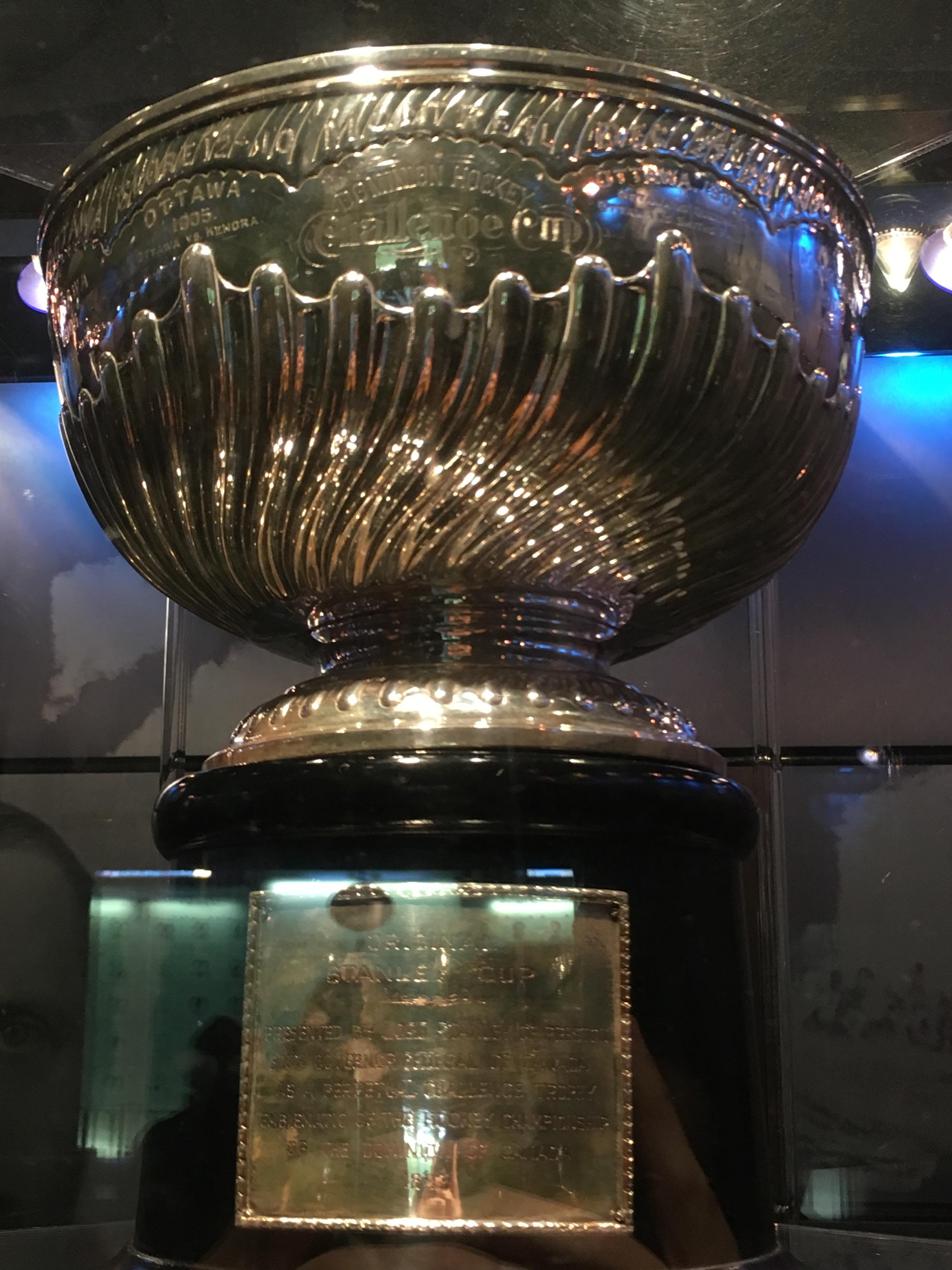 Said a catfish prayer to the original Stanley Cup in Toronto today. Let's get a win tonight ...