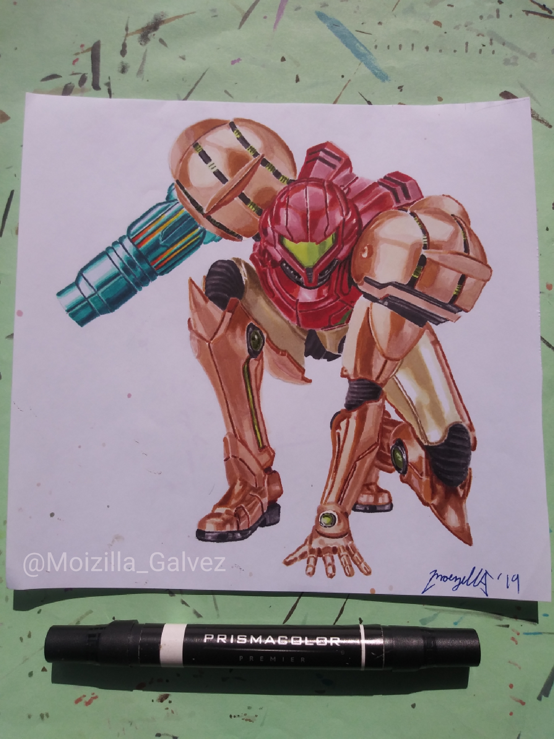 Samus marker drawing | Scrolller