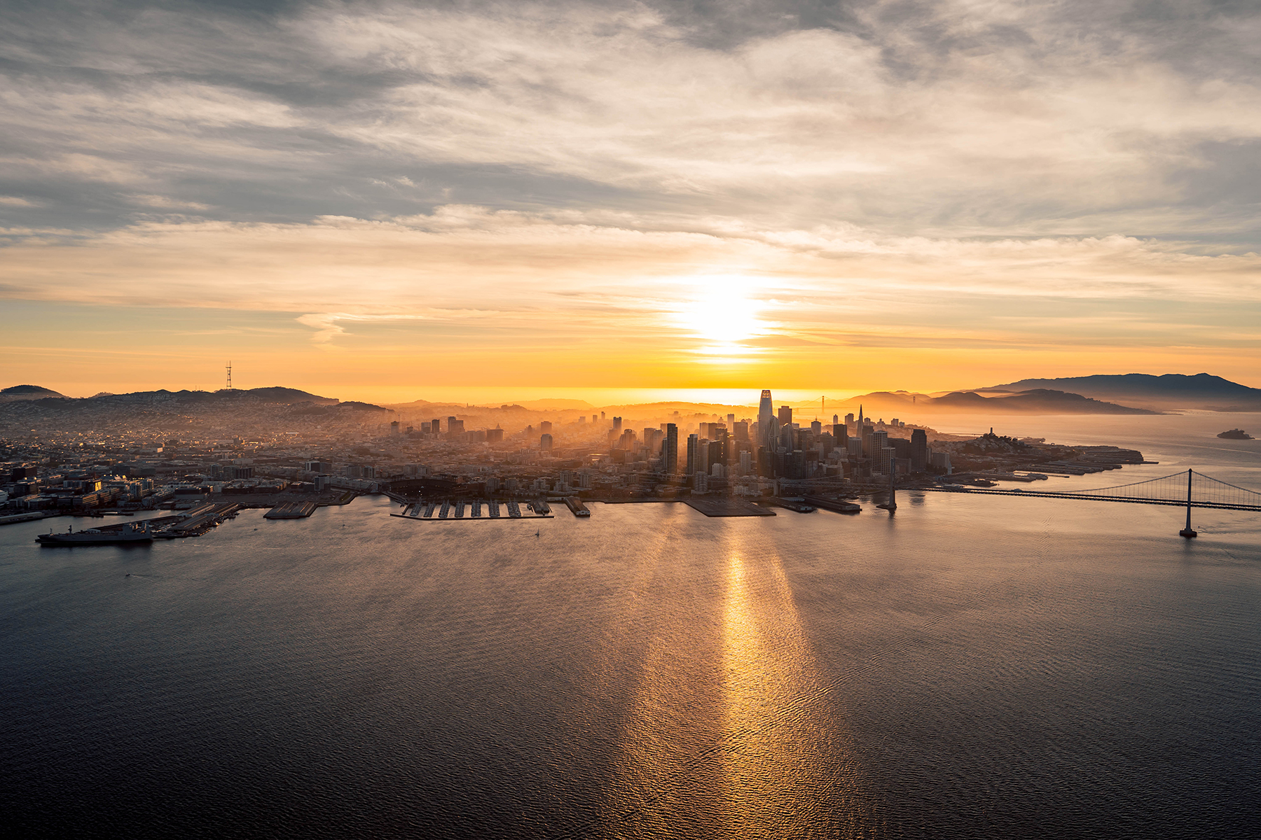 San Francisco from above at golden hour | Scrolller