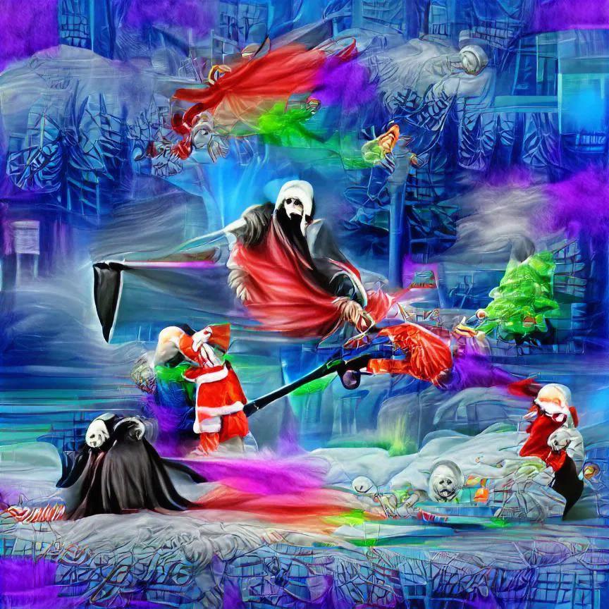 Santa Claus fighting the Grimm Reaper | Scrolller