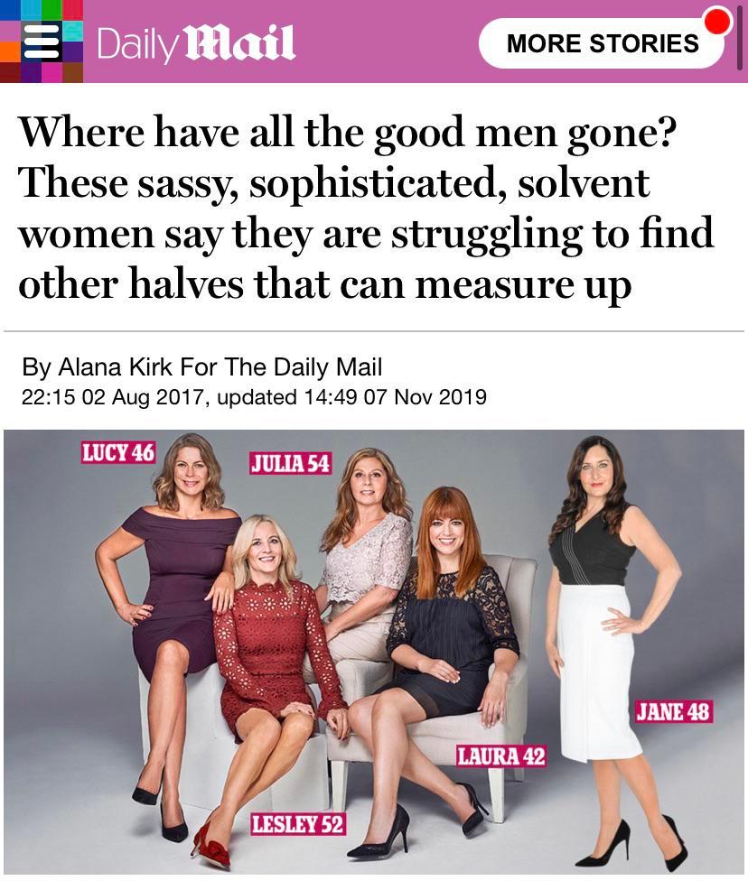 “Sassy” “sophisticated” “solvent” and all over 40. Man do THEY know what guys want. | Scrolller