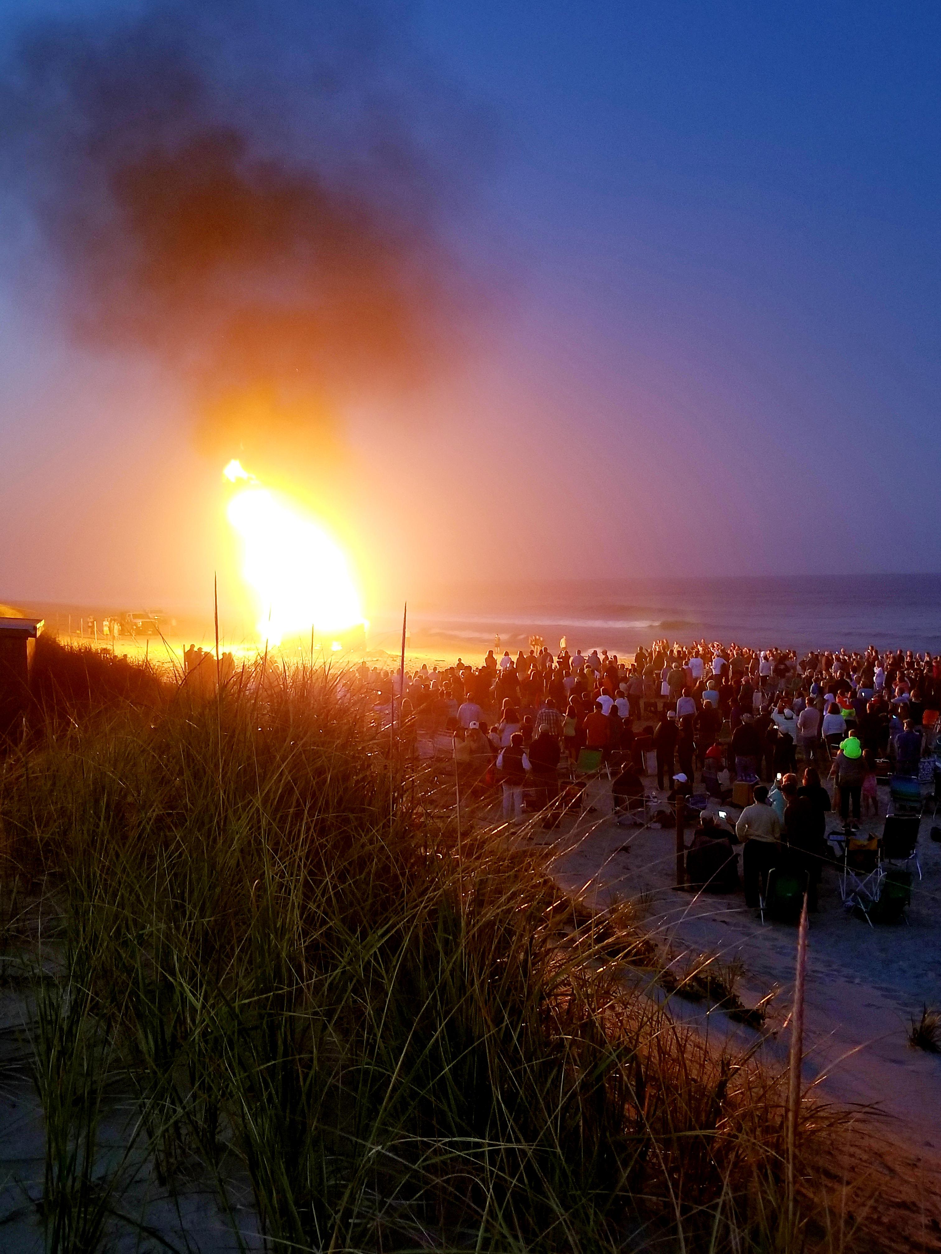 Saturday Night's Bonfire at Nauset Beach in Orleans. | Scrolller