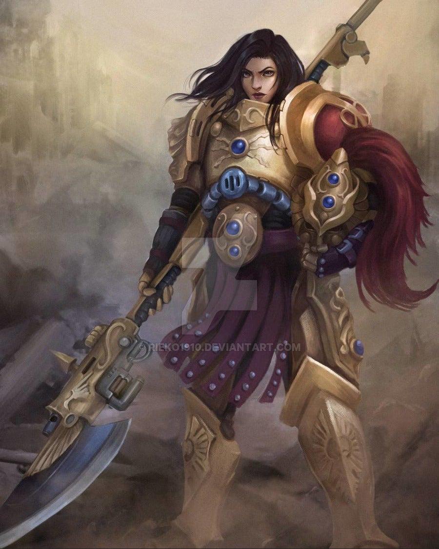 Saw a female custodes post. This is what a female Custodes would actually look like, don't you ...