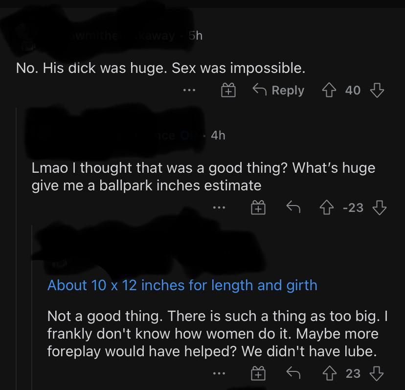 Saw this comment on r/AskRedditAfterDark and was immediately skeptical. Is this even ...