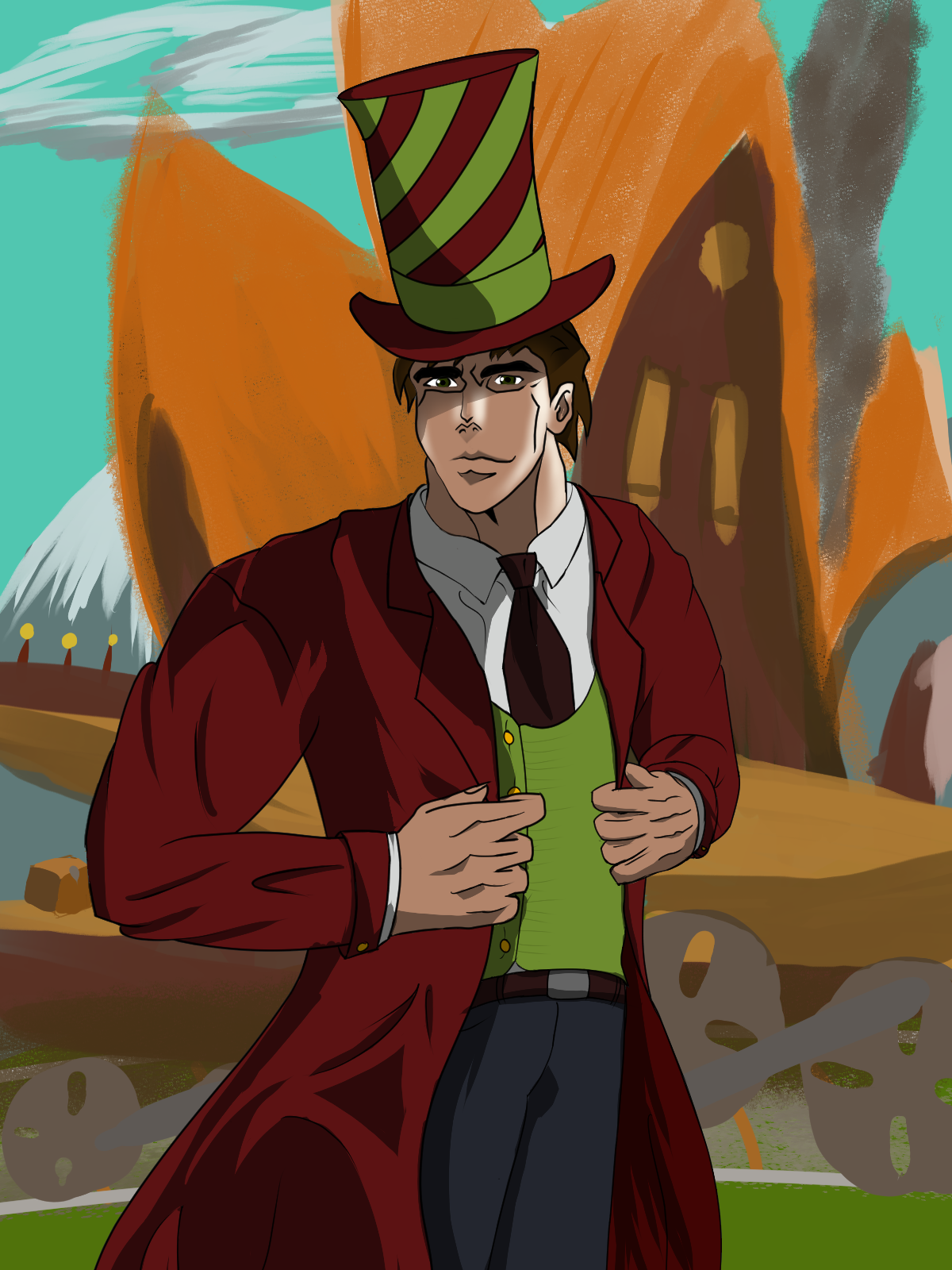 Scar and his wagon corp reminds me of the Speedwagon foundation so here's Scar as Speedwagon ...