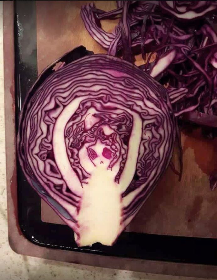 Scary figure in this cabbage | Scrolller