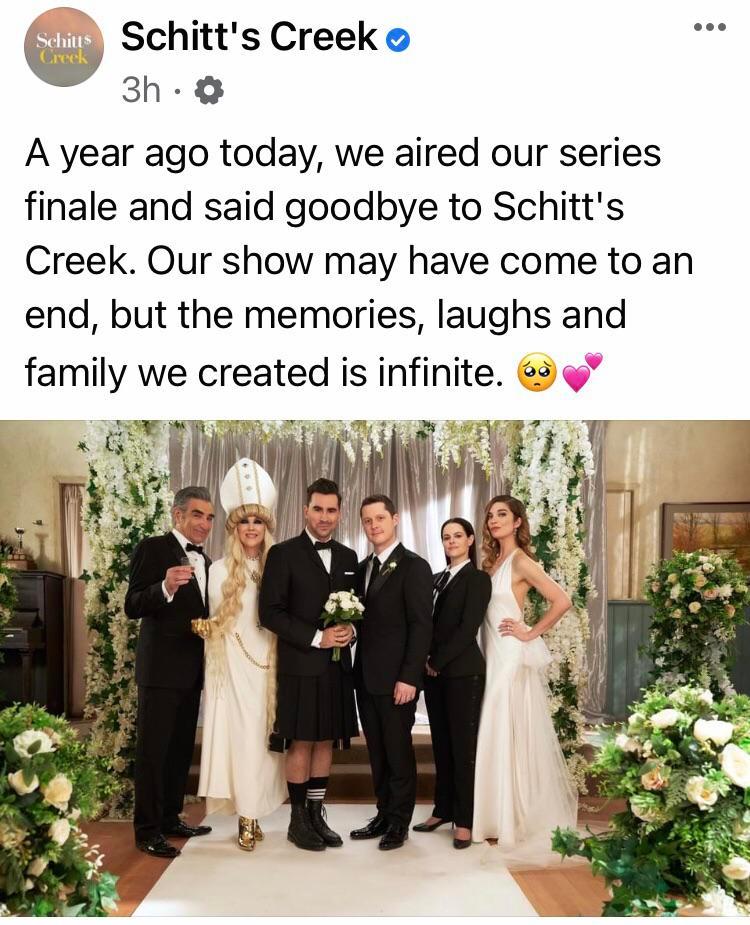 Schitt’s Creek FB Post | Scrolller