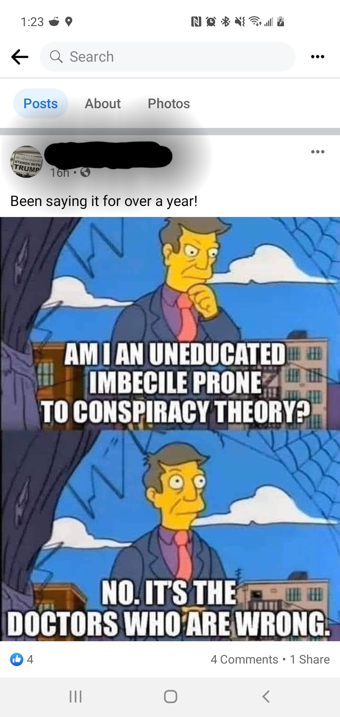 Science denier shared this unironically. | Scrolller