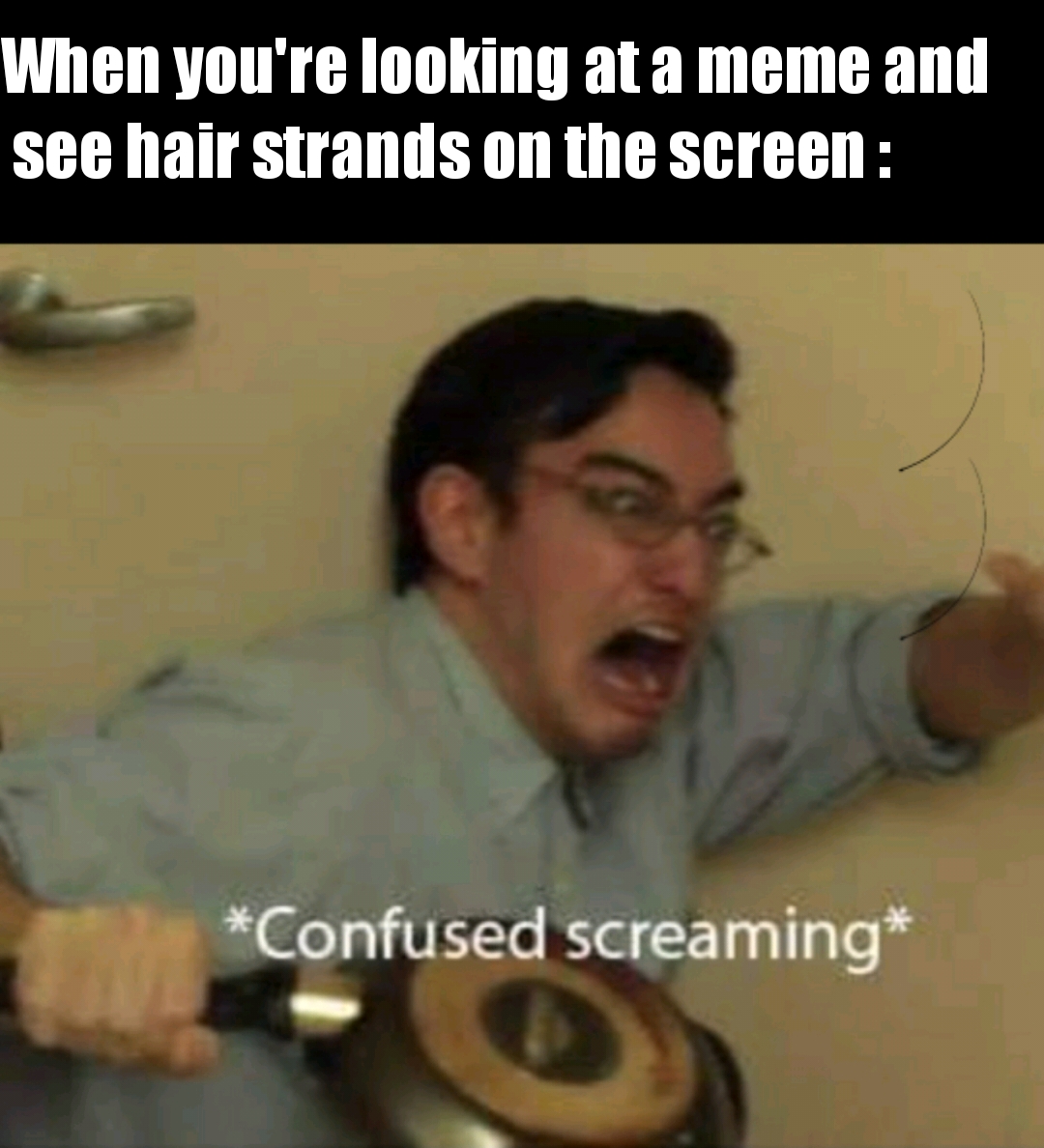 Scratch the screen to remove the strand | Scrolller