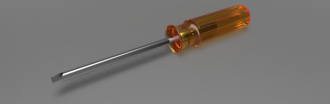 Screw driver rendered on fusion 360 :) | Scrolller